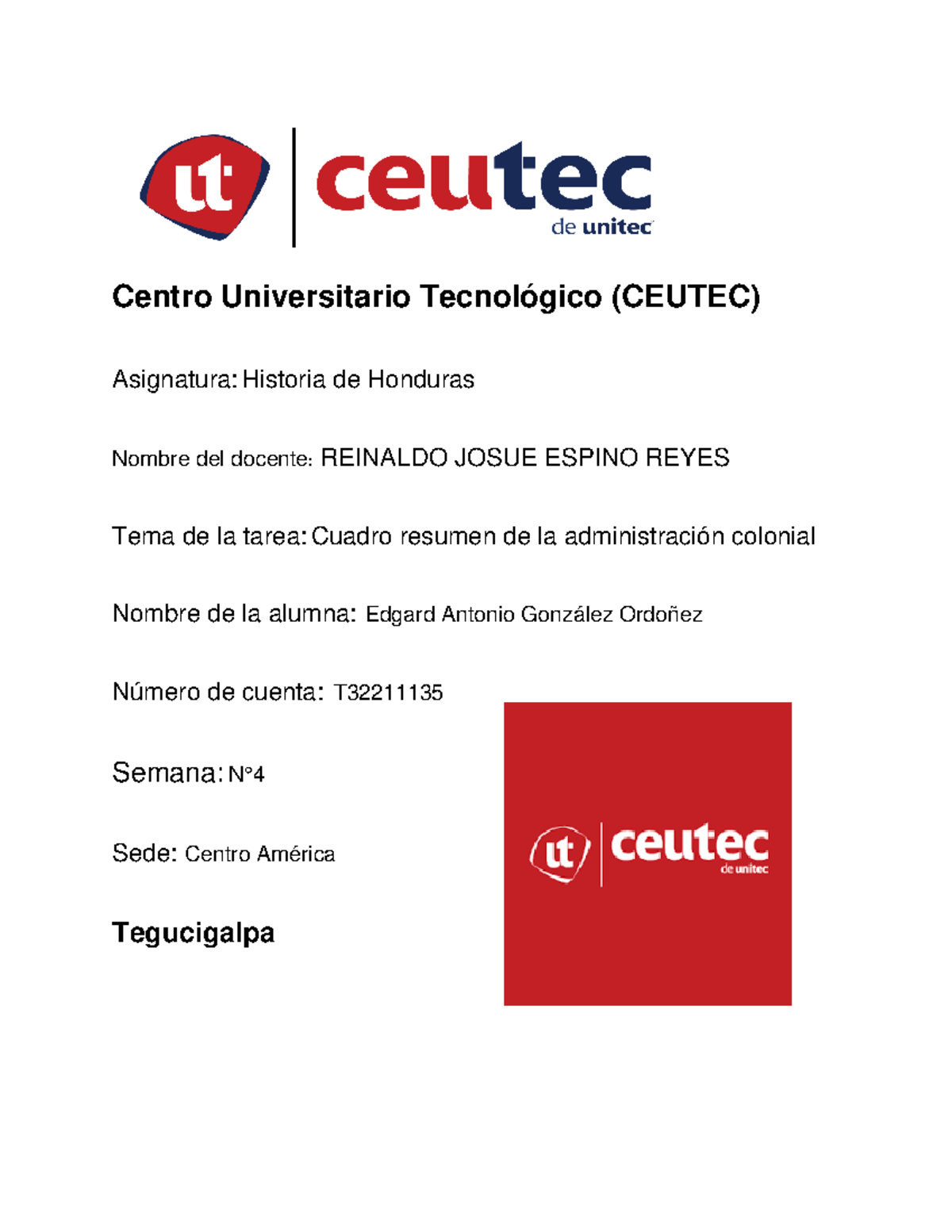 Centro Universitario Tecnológico AAAA - Centro Universitario ...