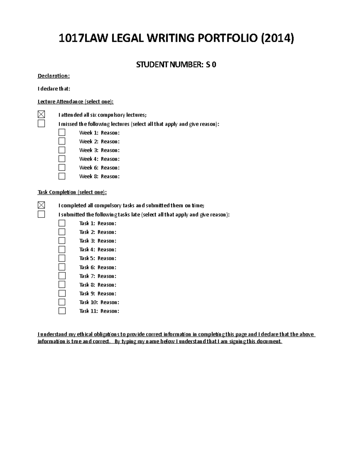 1017LAW Legal Writing Portfolio 2014 - 1017LAW LEGAL WRITING PORTFOLIO ...