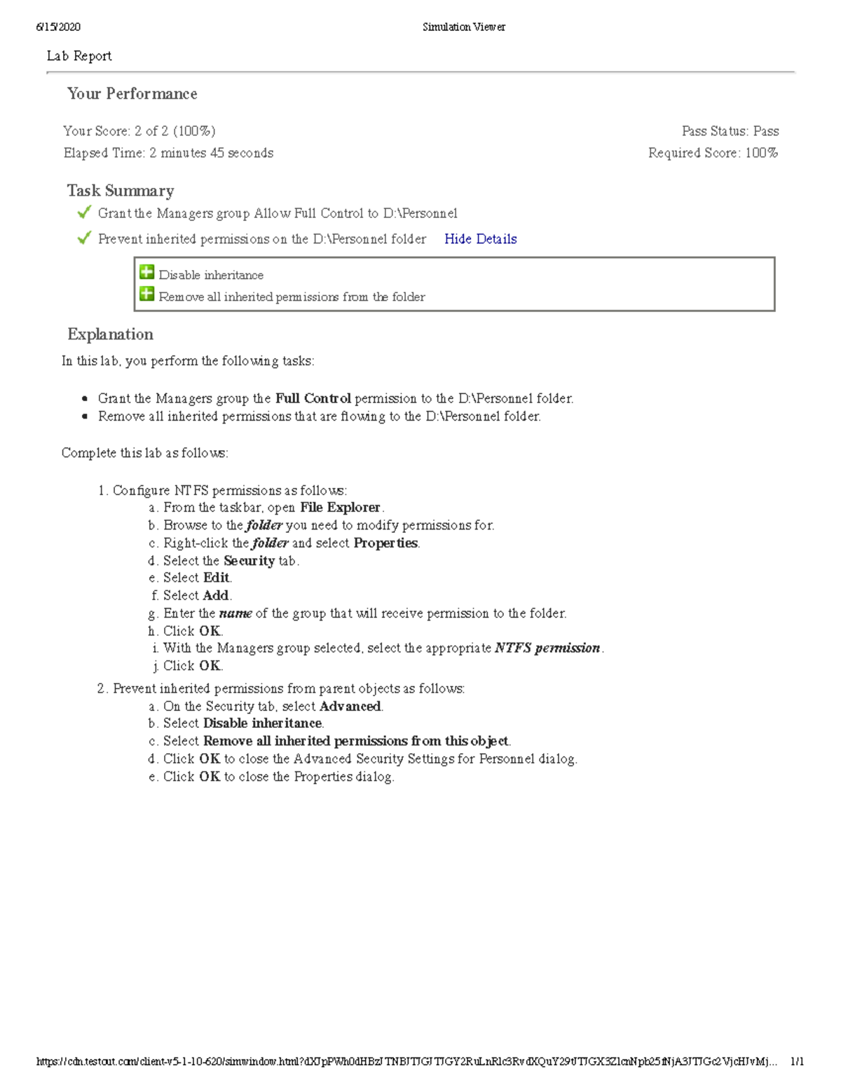 Simulation Viewer-7.5.6 Disable Inheritance - 6LPXODWLRQ 9LHZHU - Studocu