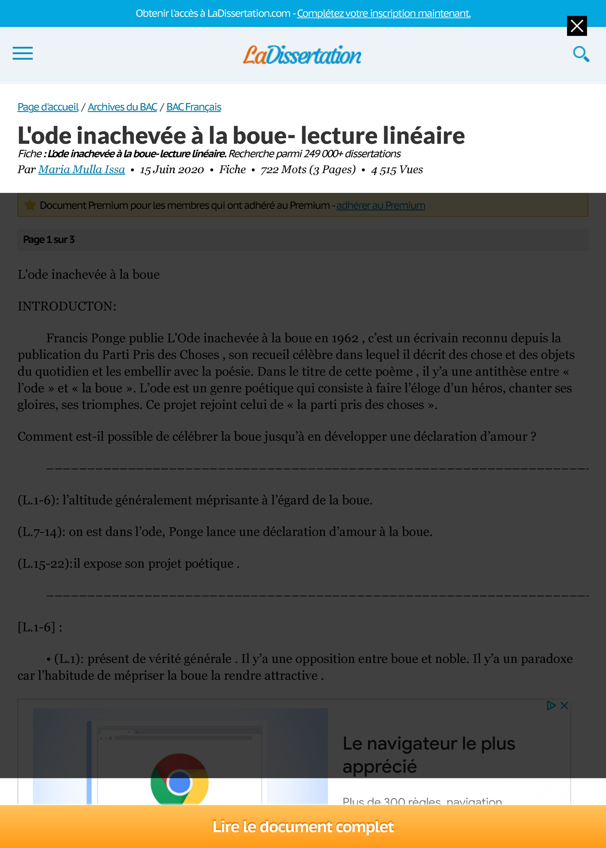 L'ode inachevée à la boue- lecture linéaire - Fiche - Maria Mulla Issa ...