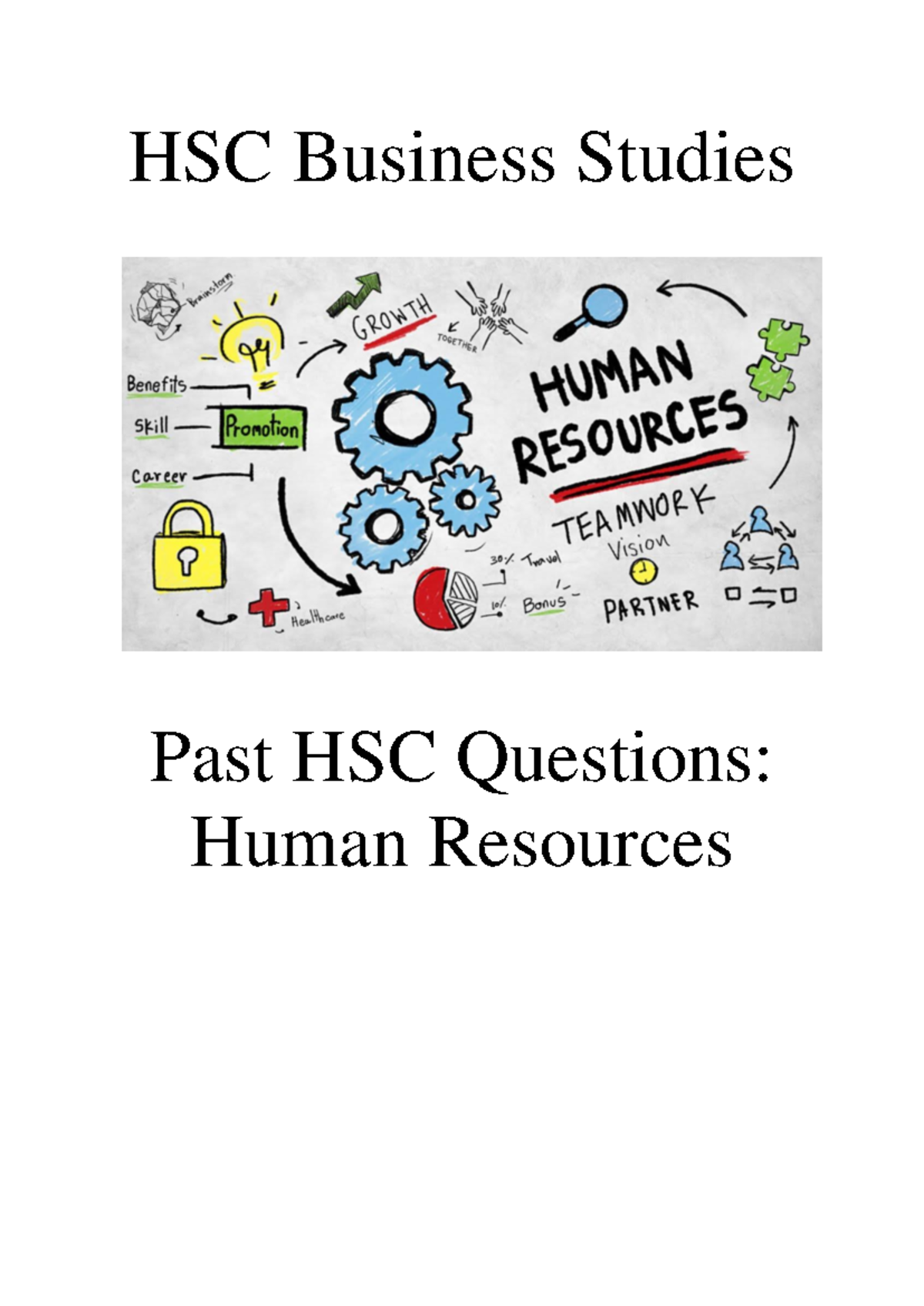 Human Resources Past Papers and Answers Booklet - HSC Business Studies ...