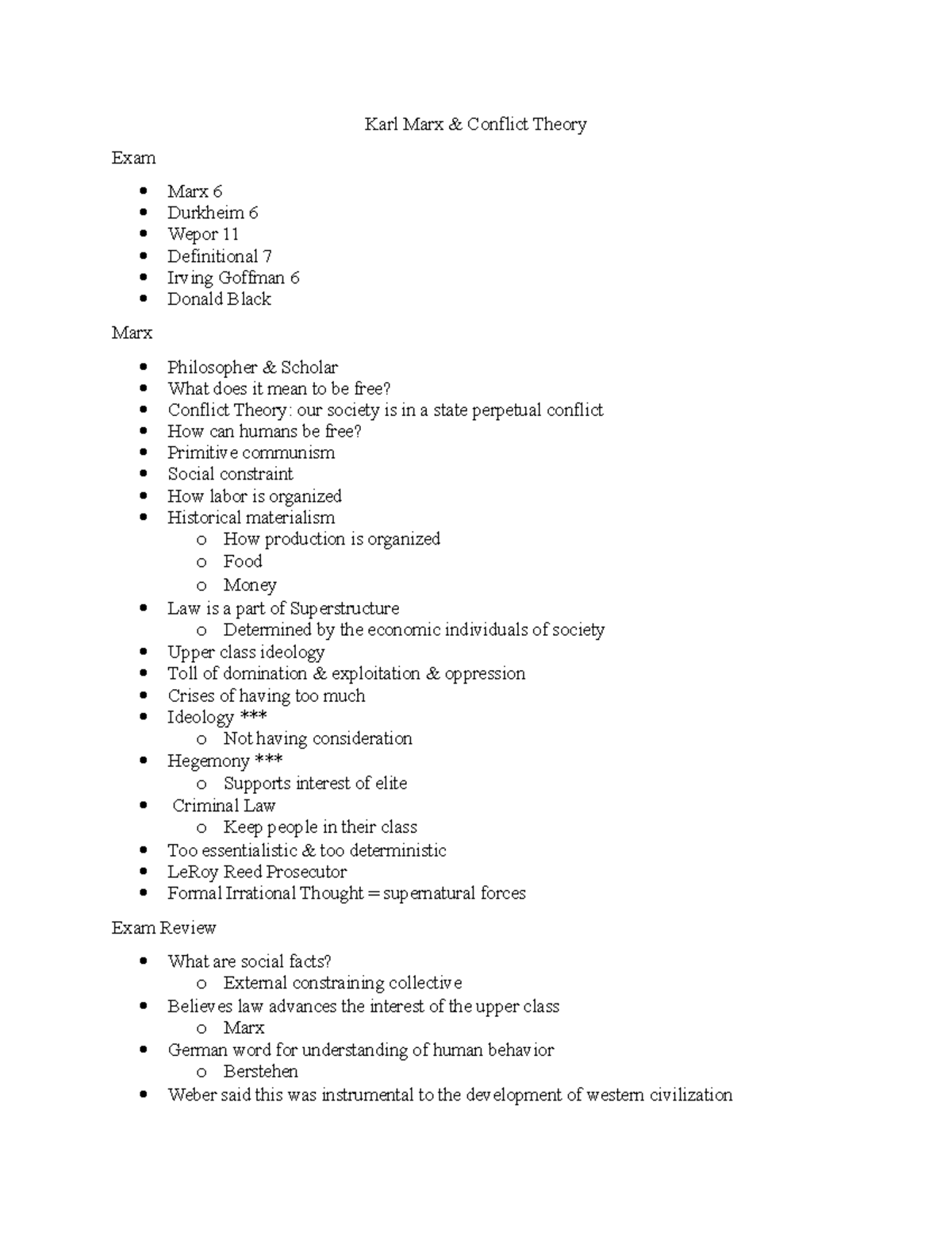 CLJ200 Discussion - Karl Marx & Conflict Theory - 2 - Karl Marx ...