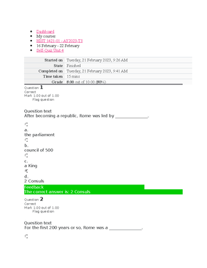 Greek and roman civilization Final Exam - Question 1 Answer saved ...