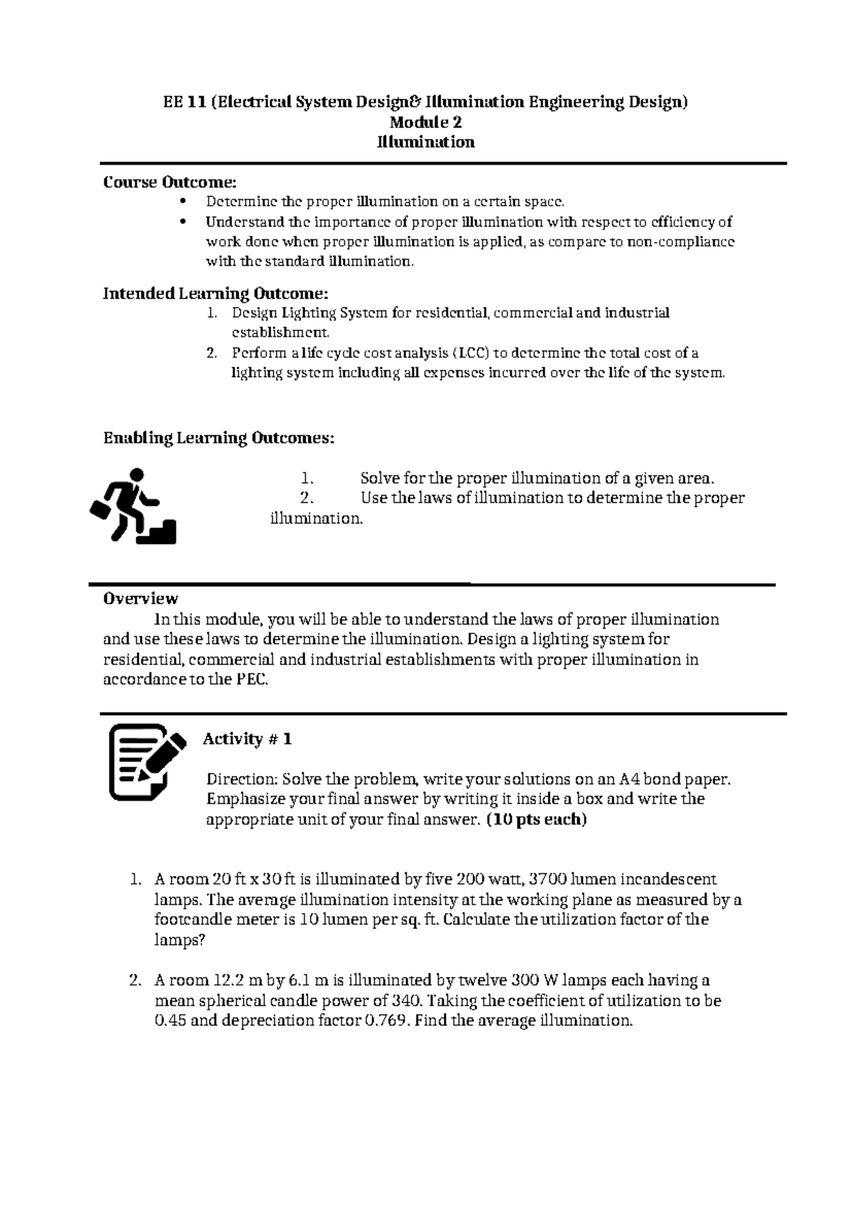 Module-2-Illumination - EE 11 (Electrical System Design& Illumination ...