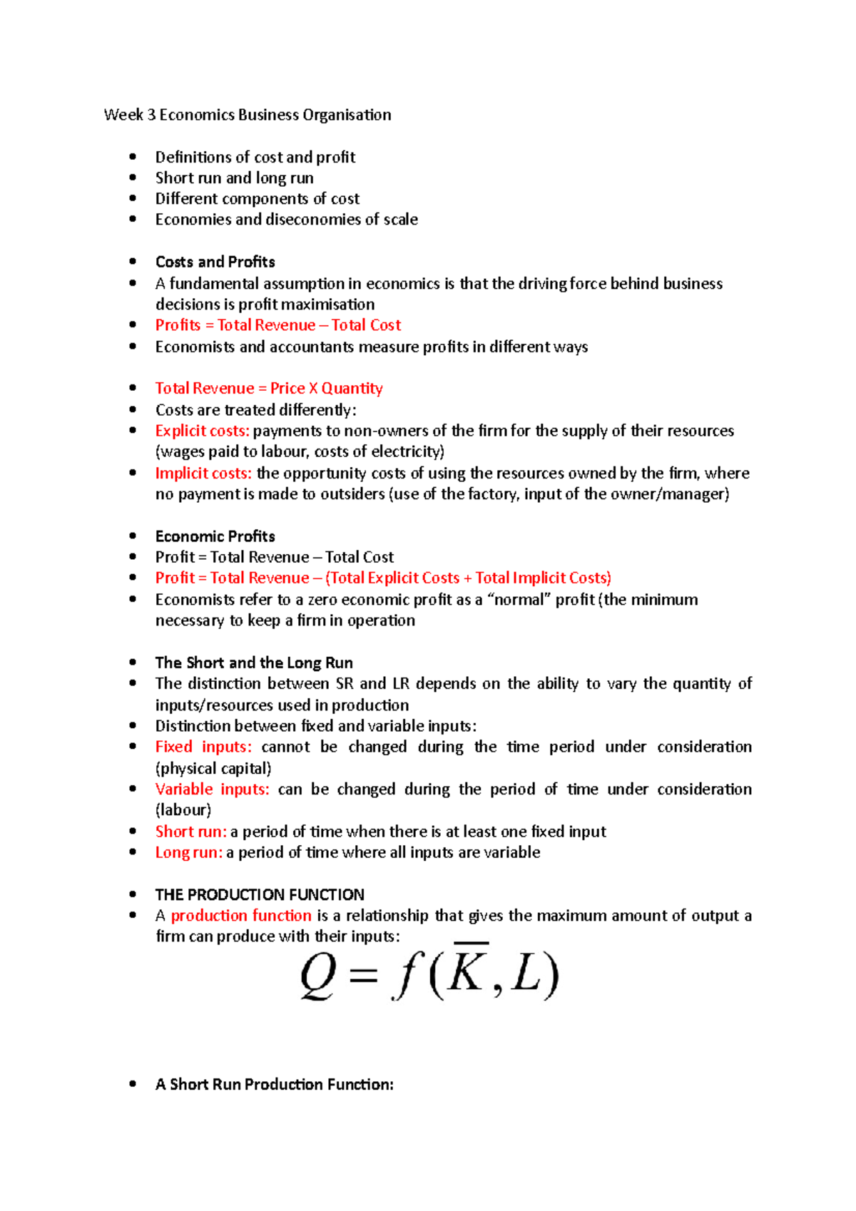 Week 4 Economics Business Organisation - Week 3 Economics Business ...