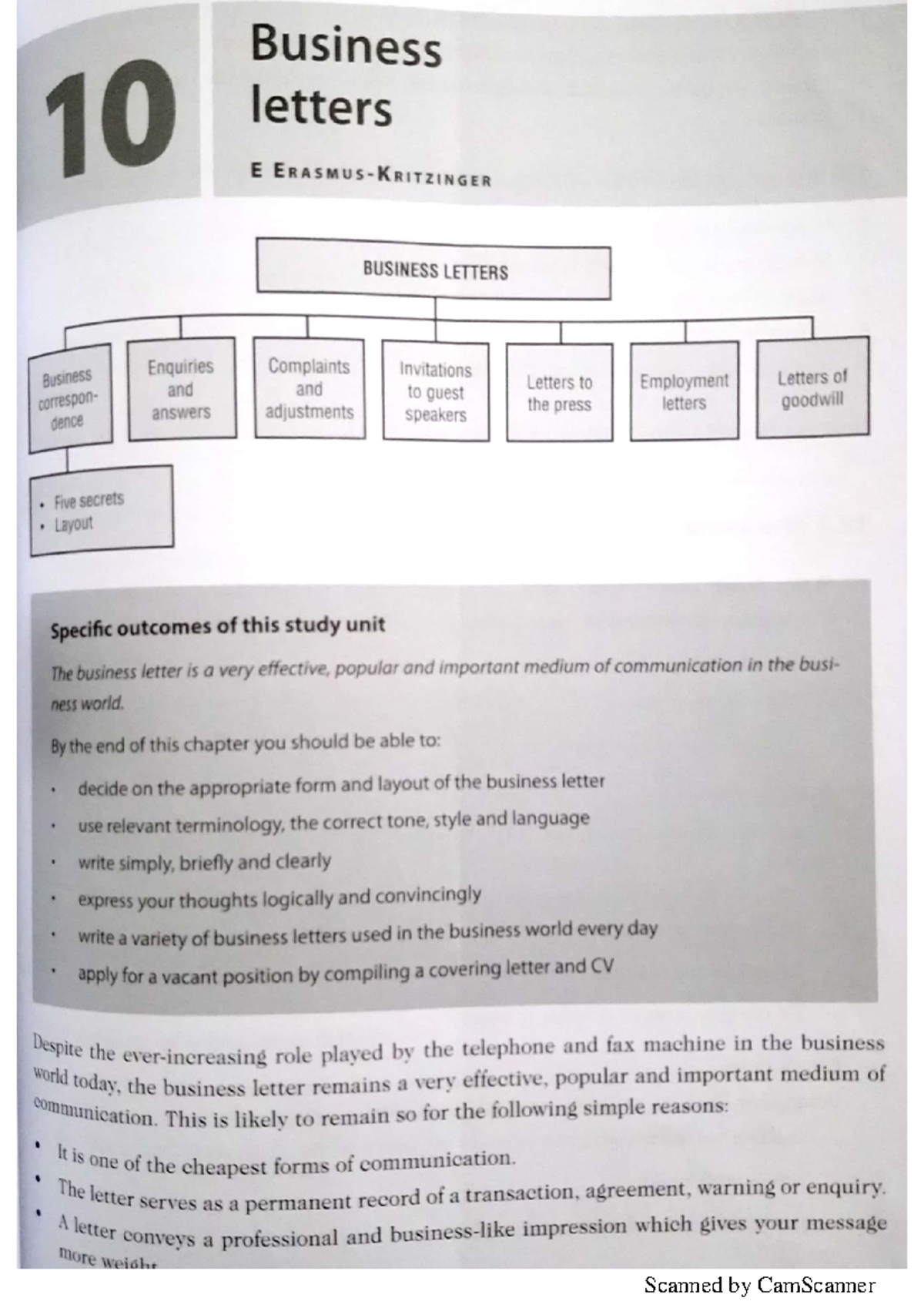 Business Letter notes for level 2 students it helps to understand ...