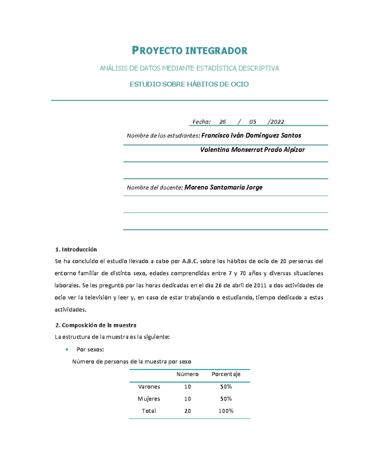 Actividad 7. Proyecto integrador etapa 2 - PROYECTO INTEGRADOR ANÁLISIS DE DATOS MEDIANTE - Studocu