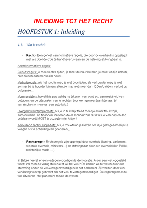 Deel1-Wat is recht - Powerpoint - Inleiding tot het recht Deel 1: wat ...