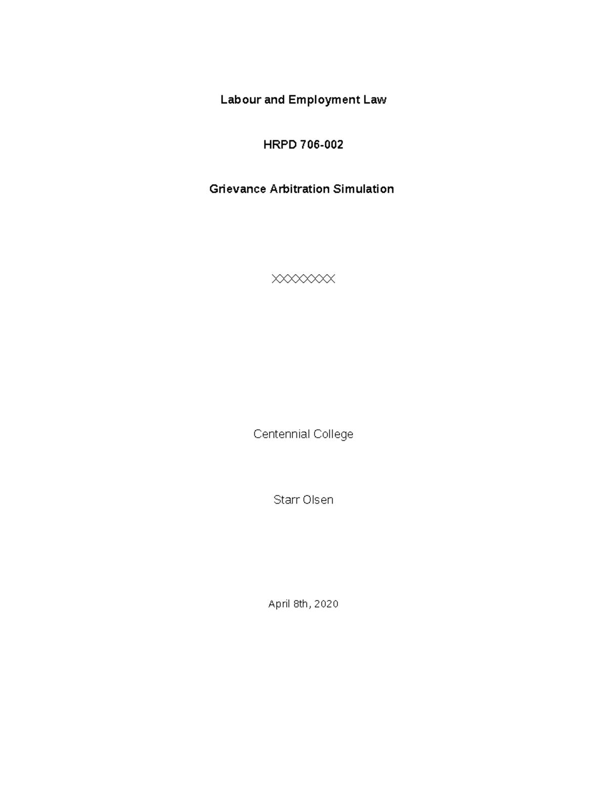 Law Grievance Arbitration Simulation for Labour And Employment Law law-grievance-arbitration-simulation-for-labour-and-employment-law