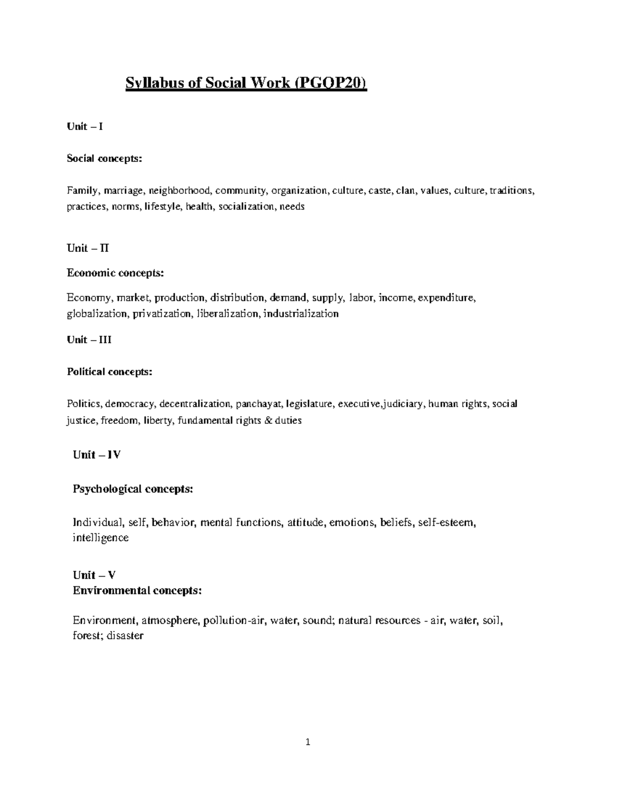 Cuet pg social work syllabus nta - 1 Syllabus of Social Work (PGQP20 ...