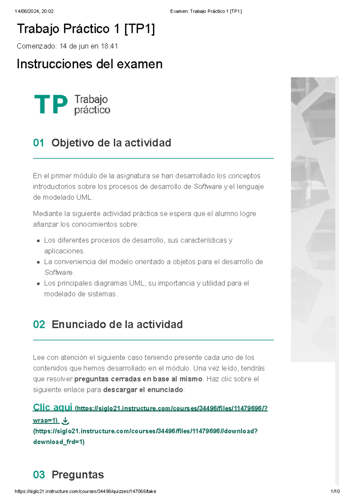 TP1 Pablo 72,5% - No duermas! - Trabajo Práctico 1 [TP1] Comenzado: 14 de jun en 18 ...