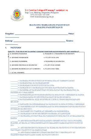 TTL Midterm Exam - Write your answers in a ½ crosswise yellow paper ...