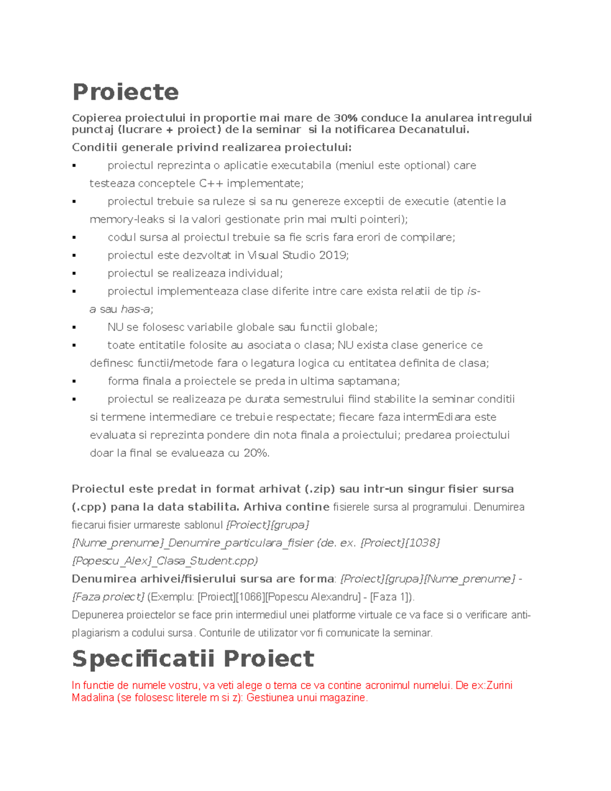 Proiect Individual - abcdsef - Proiecte Copierea proiectului in proportie mai mare de 30% ...