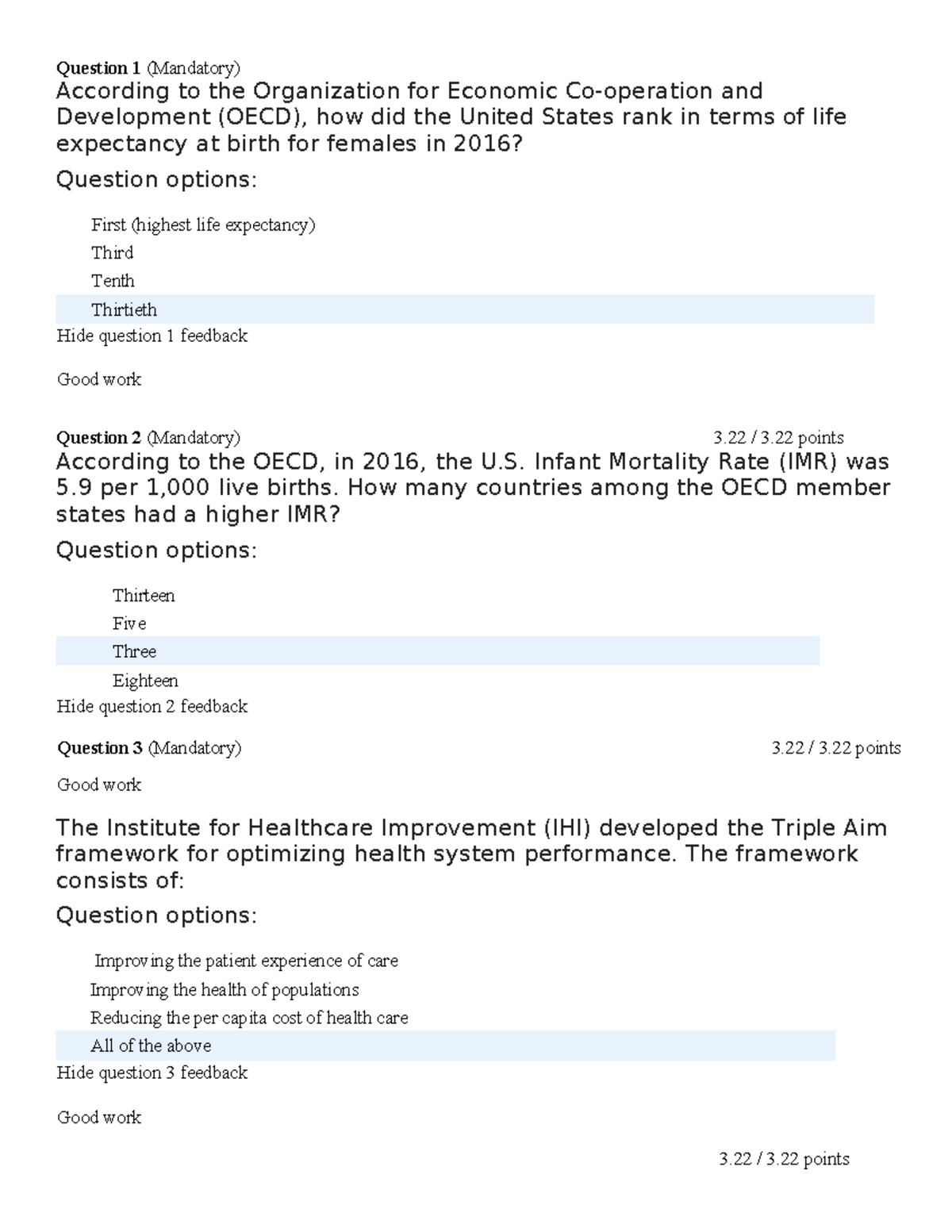 Chapter 3 quiz - According to the Organization for Economic Co-operation and Development (OECD ...