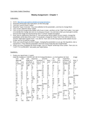 PSY 322 Ch04 Outline - Cognition 8 Chapter Outline Chapter 4: Recognizing Objects I. Recognition ...