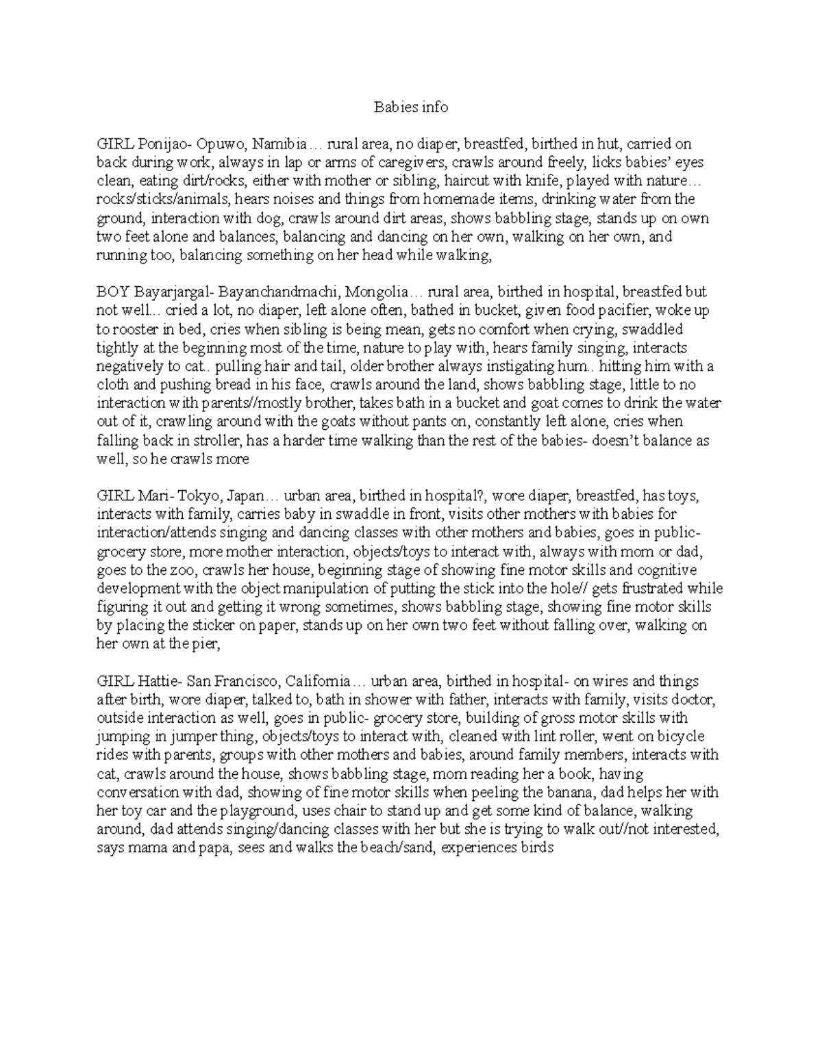 Babies film info - Babies info GIRL Ponijao- Opuwo, Namibia... rural ...