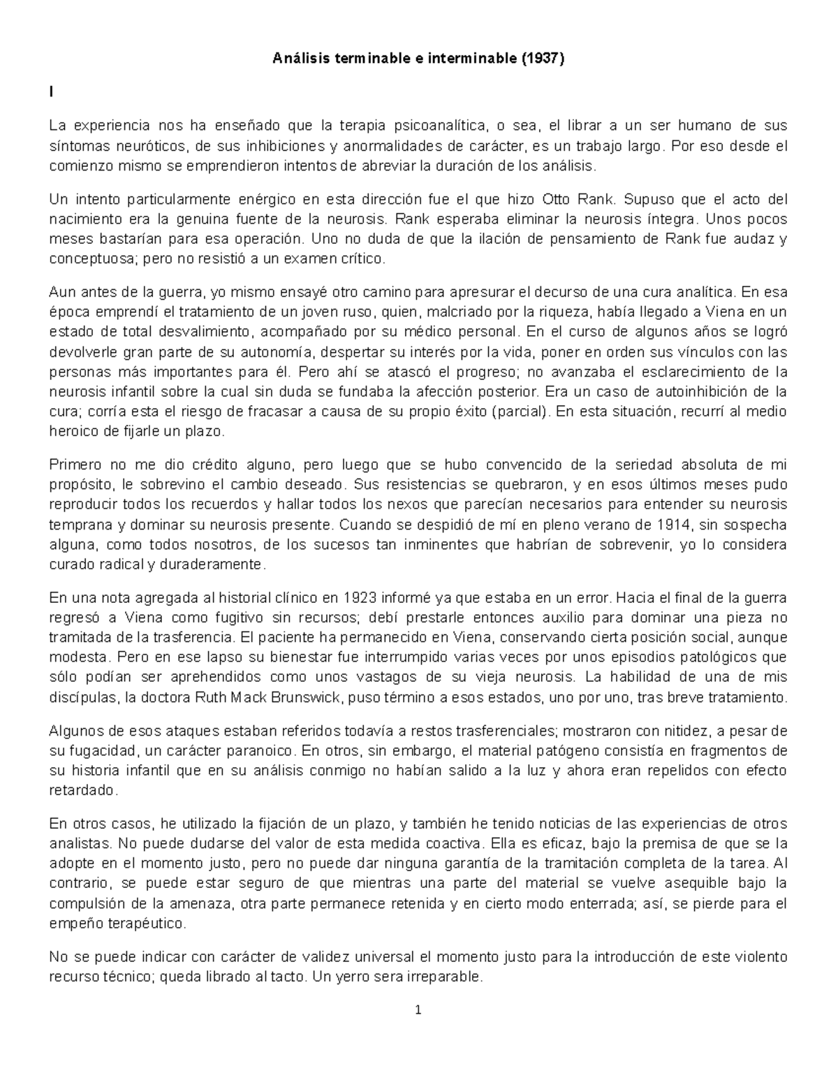 07. Análisis terminable e interminable - Análisis terminable e ...