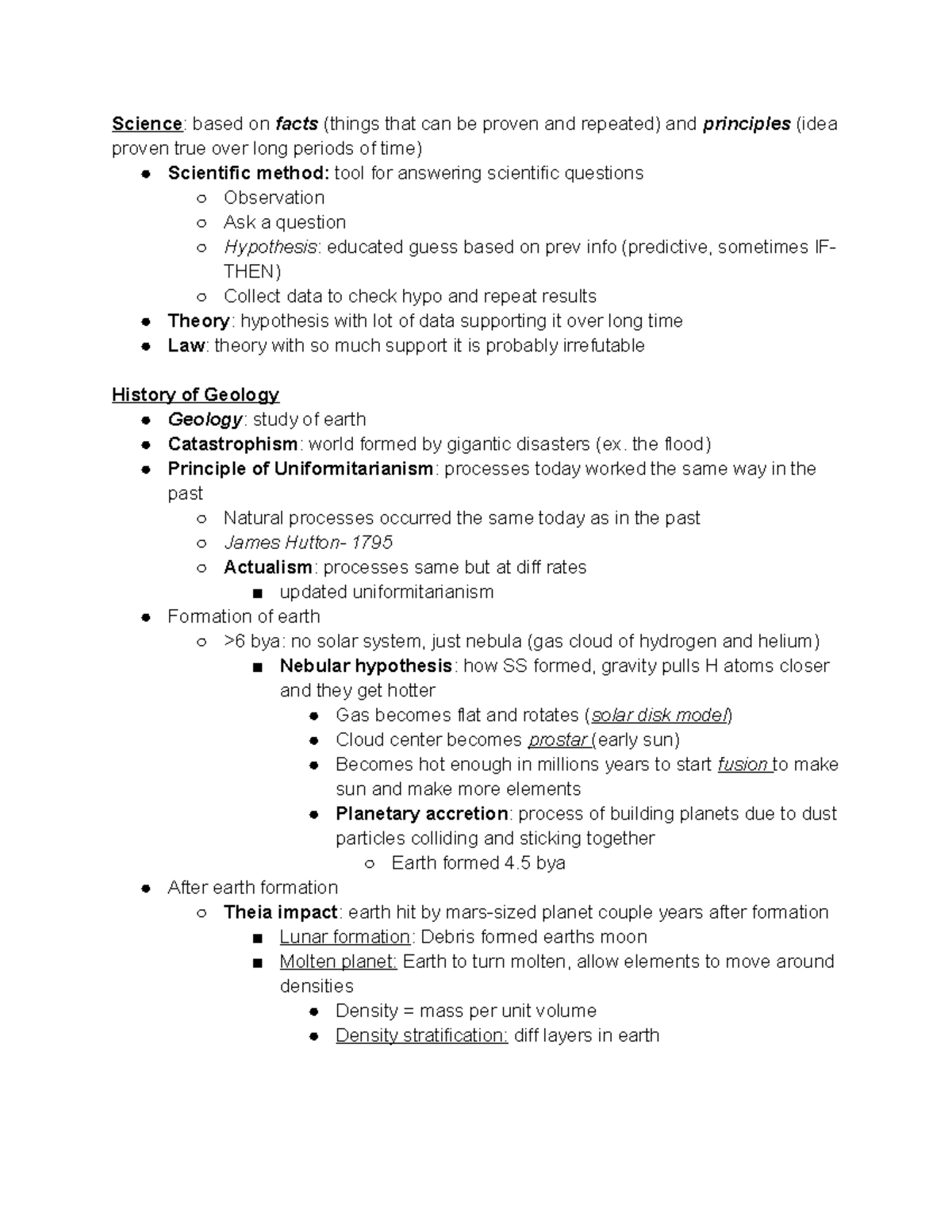 Science and tectonics - First Lecture - Science: based on facts (things ...