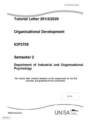 IOP3705 2021 TL 001 3 B - Tutorial letters, Assignments and answers ...