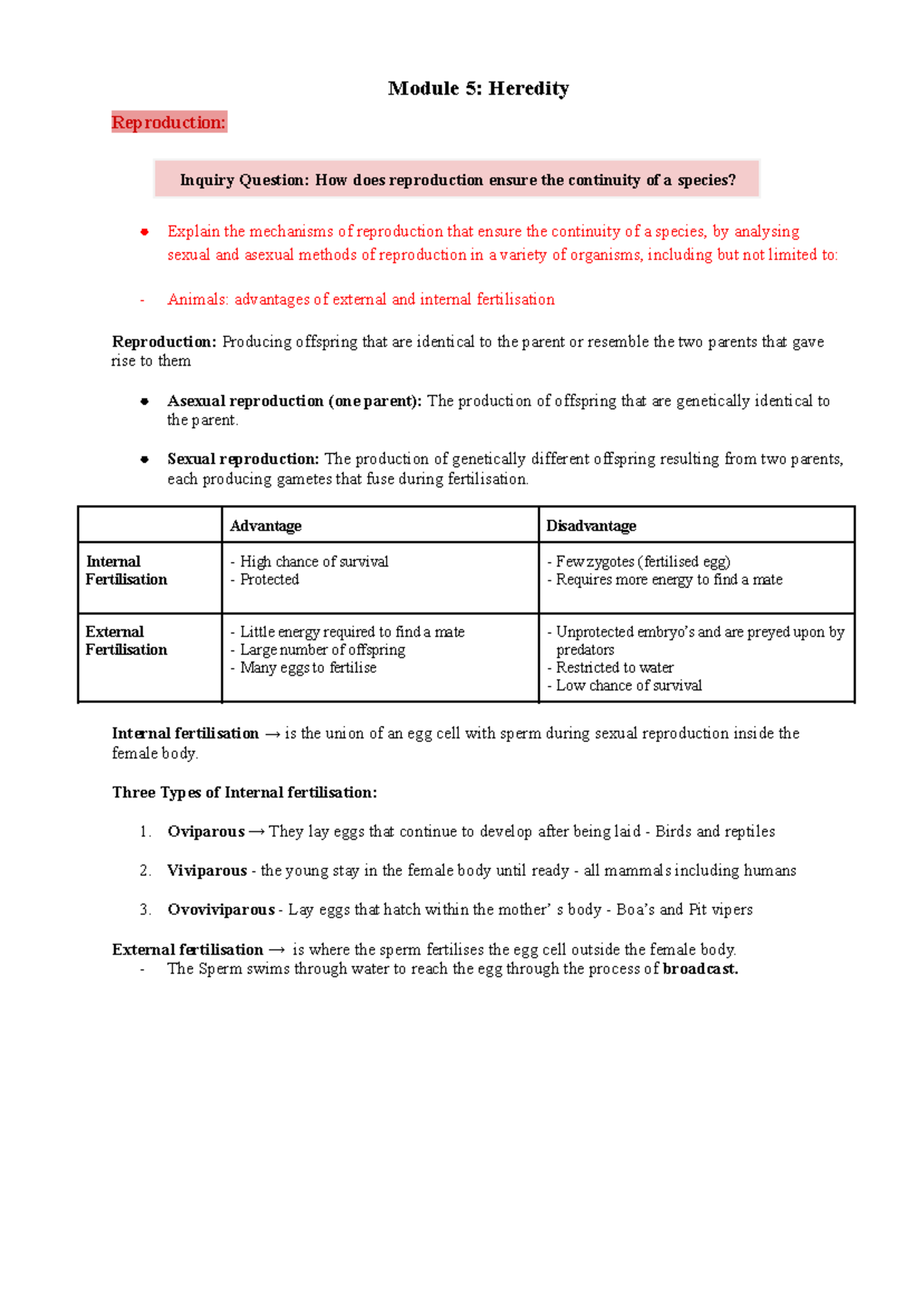 Module 5: Heredity - In Depth Biology HSC notes - Reproduction: Inquiry ...