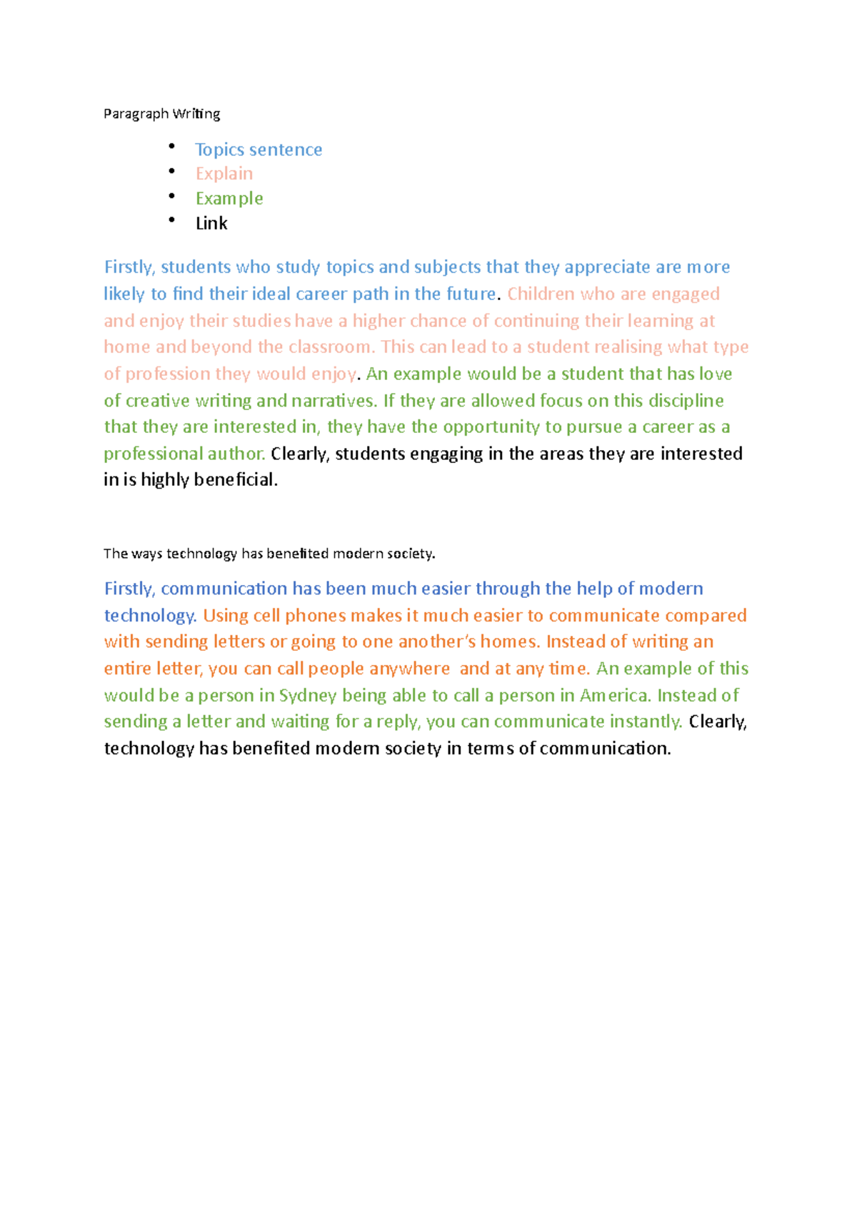 Paragraph Writing for Persuasive Essay - Paragraph Writing Topics ...