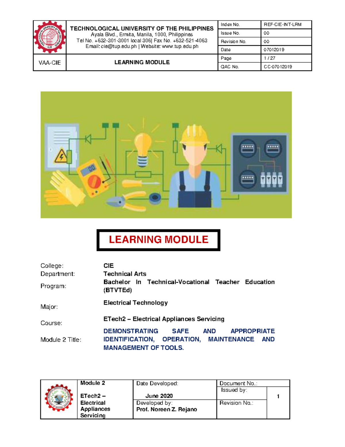Etech 2 Module 2 - AFADGSFDASFASDFADSASDF - TECHNOLOGICAL UNIVERSITY OF ...
