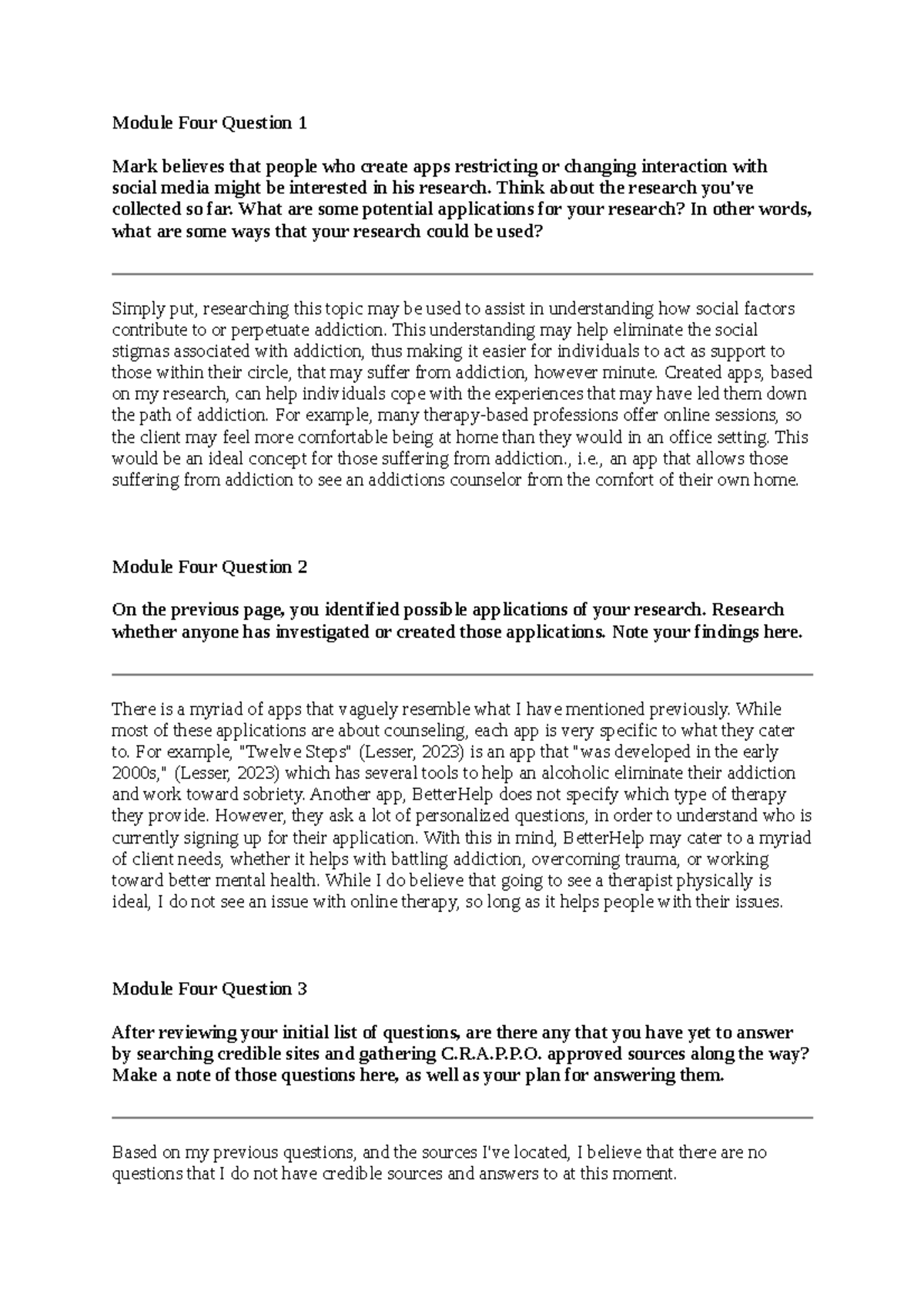 Joseph Pike SCS 200 Applied Social Sciences Completed - Module Four ...