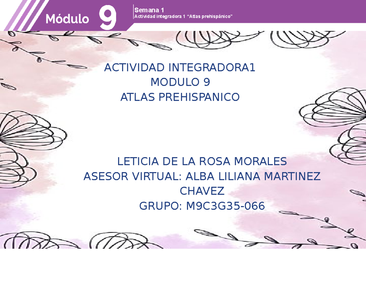 De La Rosa Morales Leticia M09S1AI1 - ACTIVIDAD INTEGRADORA MODULO 9 ...