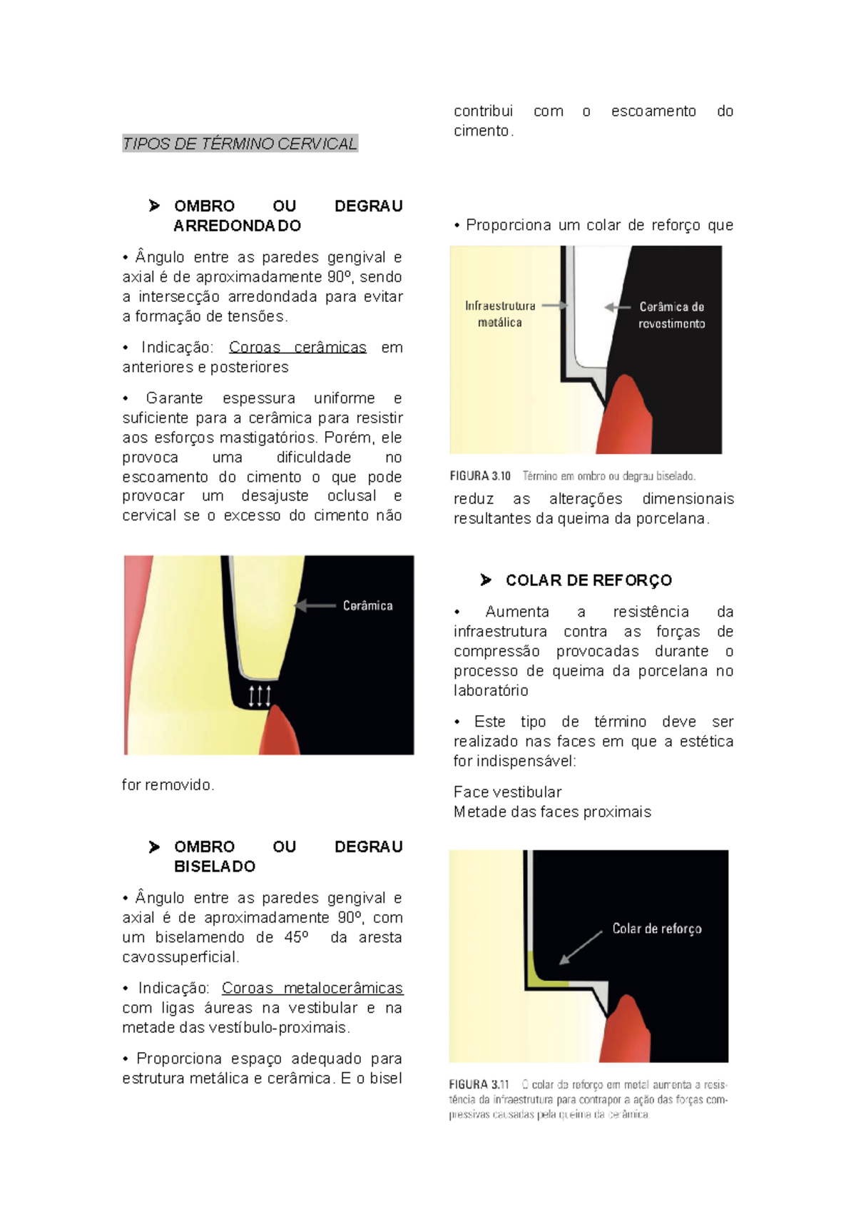 Tipos de termino cervical Prótese - TIPOS DE TÉRMINO CERVICAL OMBRO OU ...