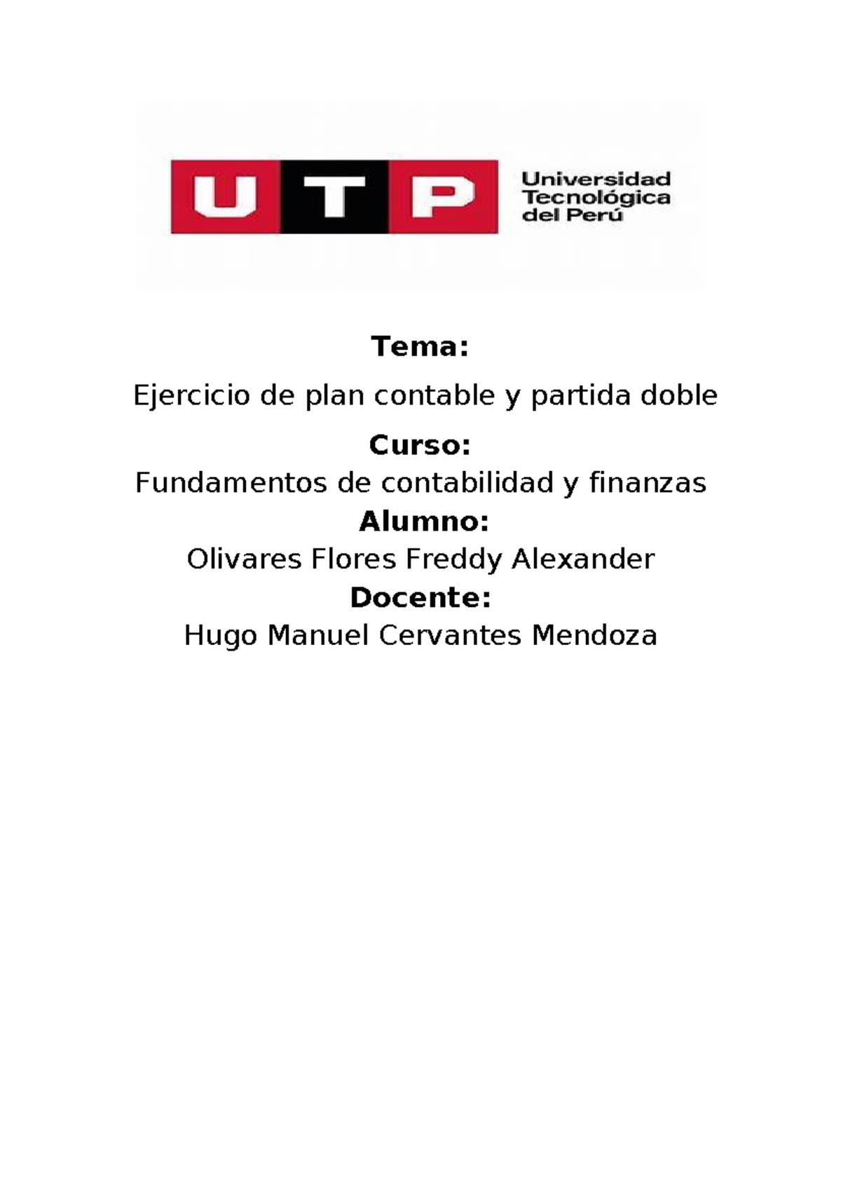 Tema 02 Tarea-Ejercicio de plan contable y partida doble - Tema: Ejercicio de plan contable y ...