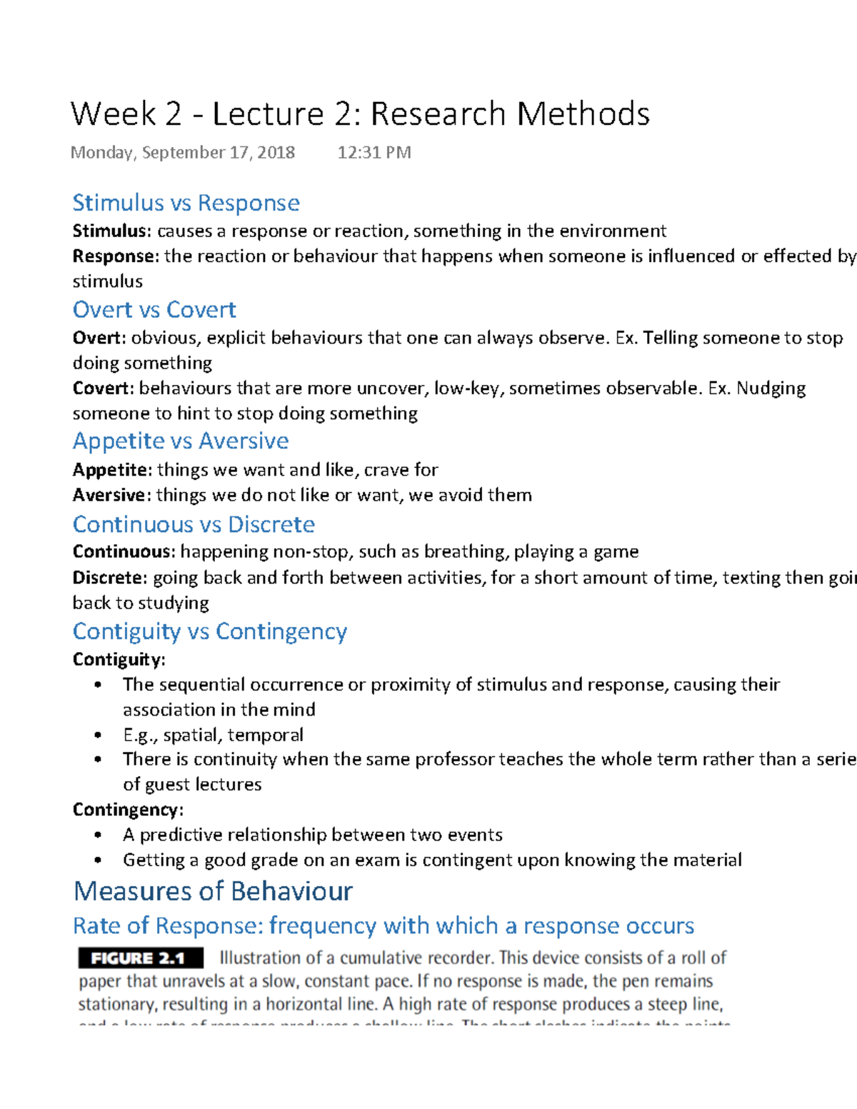 Week 2 - Lecture 2 Research Methods - PSYC2210 - Studocu