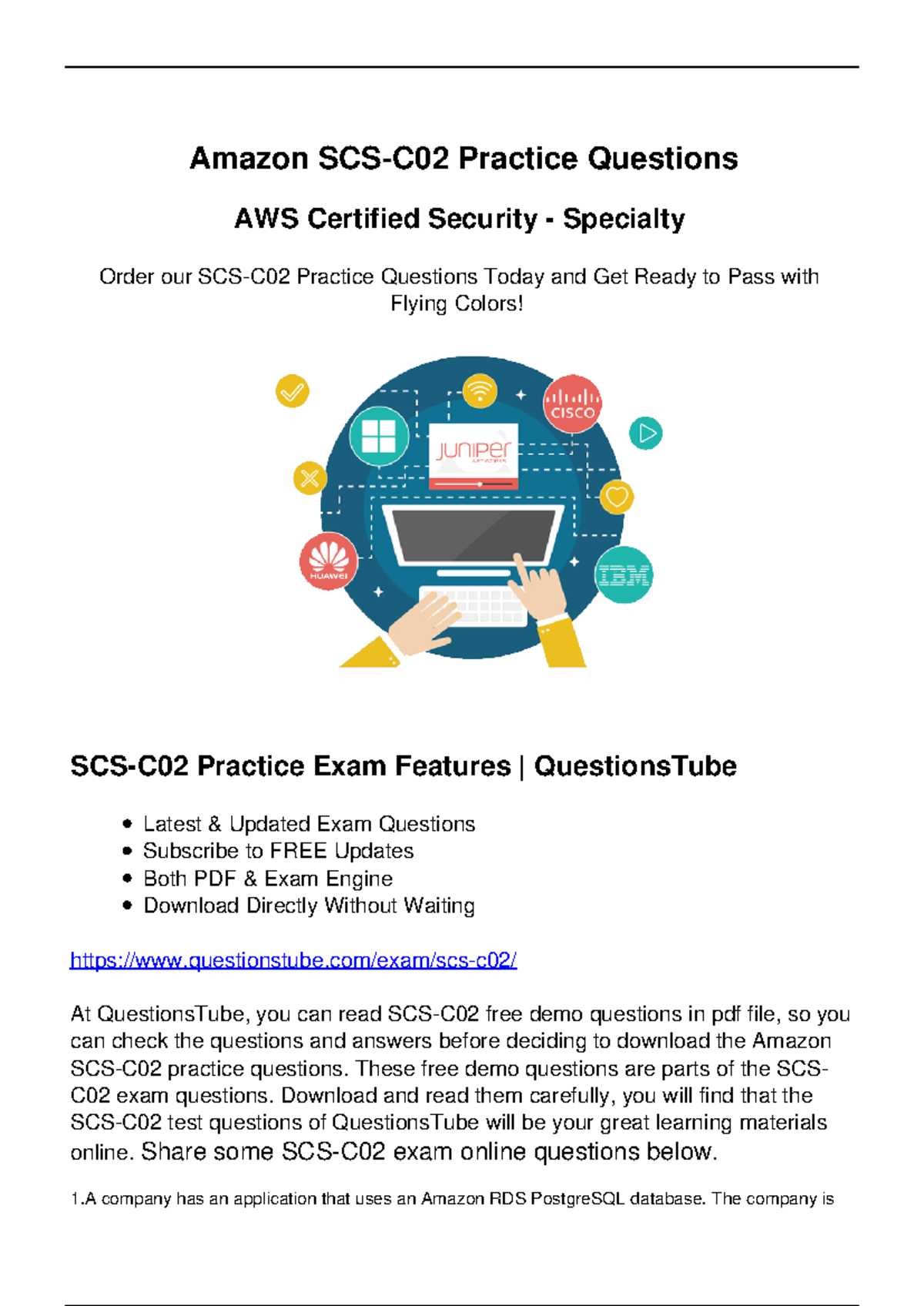 Amazon SCS-C02 Exam Questions - Key to Passing Your Exam - Amazon SCS ...
