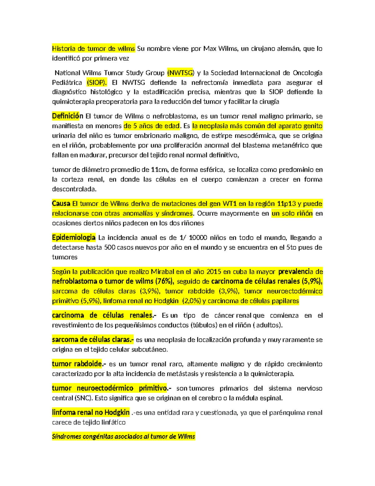 Historia de tumor de wilms Su nombre viene por Max Wilms - El NWTSG ...