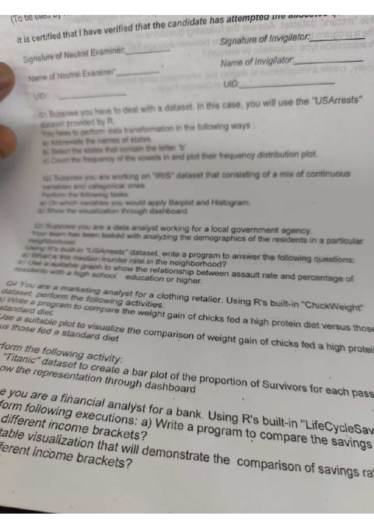 INT232 ETP Question Paper 1 2023 - (To b It is certifiedthat Ihave ...