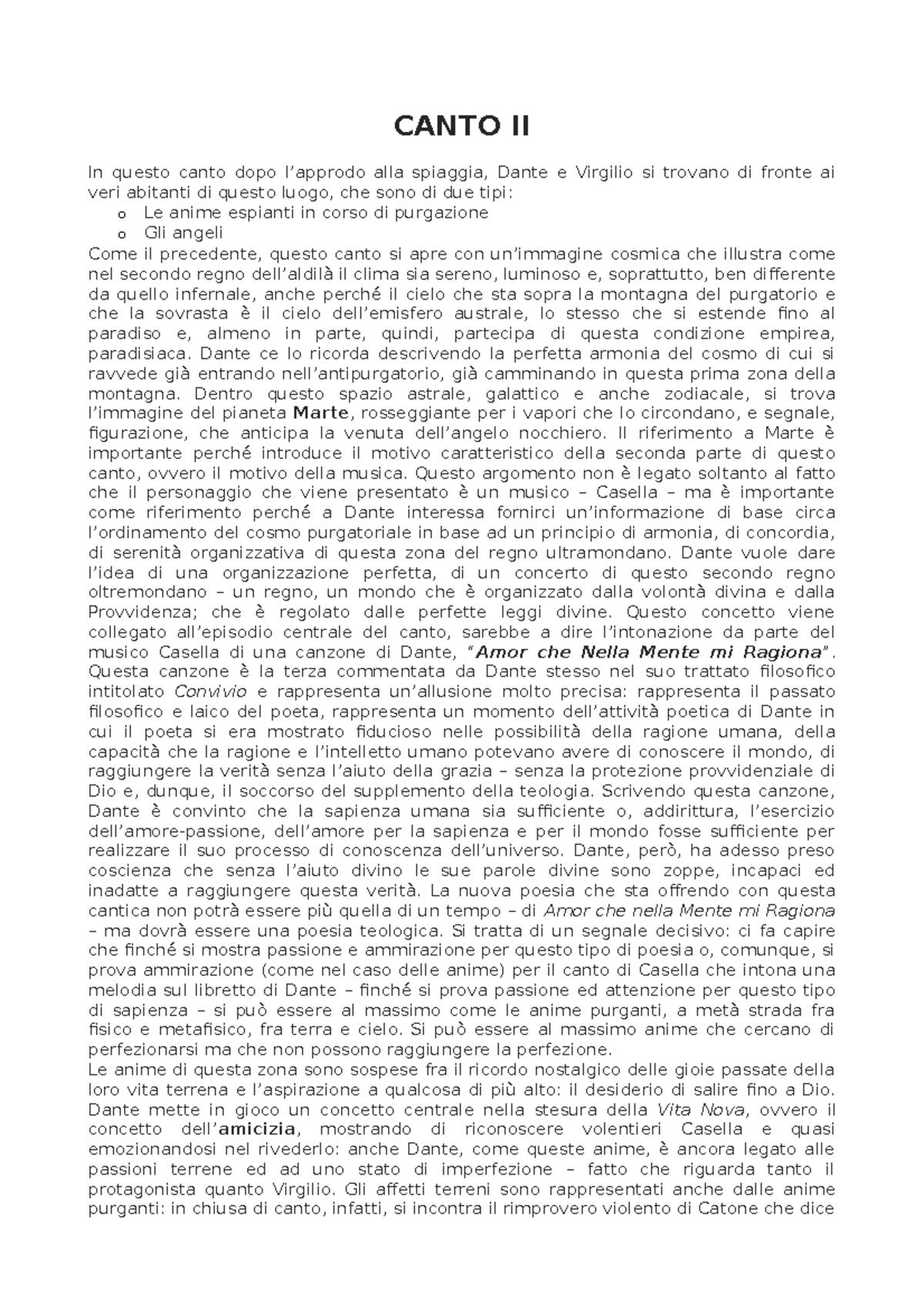 Canto del purgatorio - CANTO II In questo canto dopo l’approdo alla ...