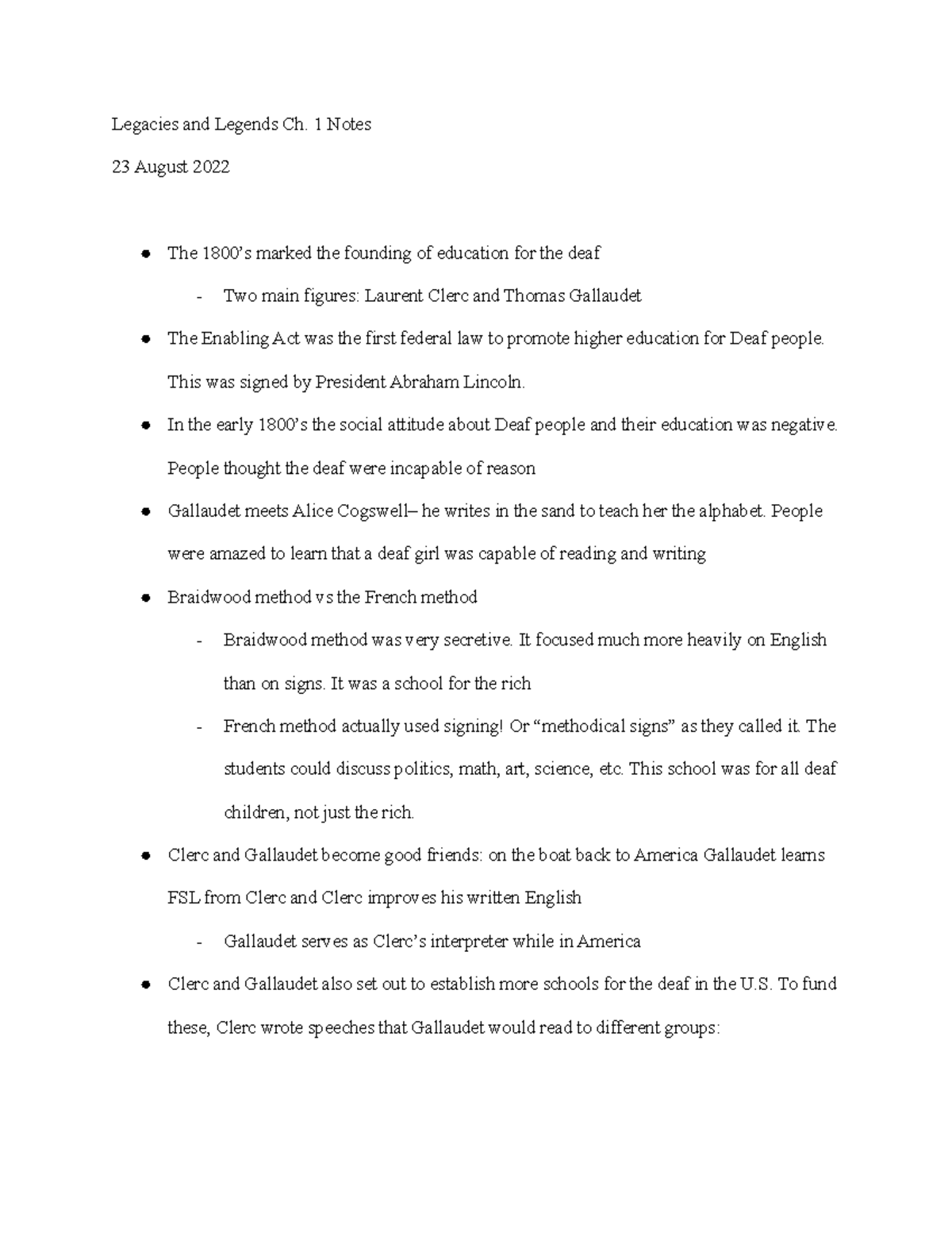 Ch. 1 Legacies and Legends - Legacies and Legends Ch. 1 Notes 23 August ...