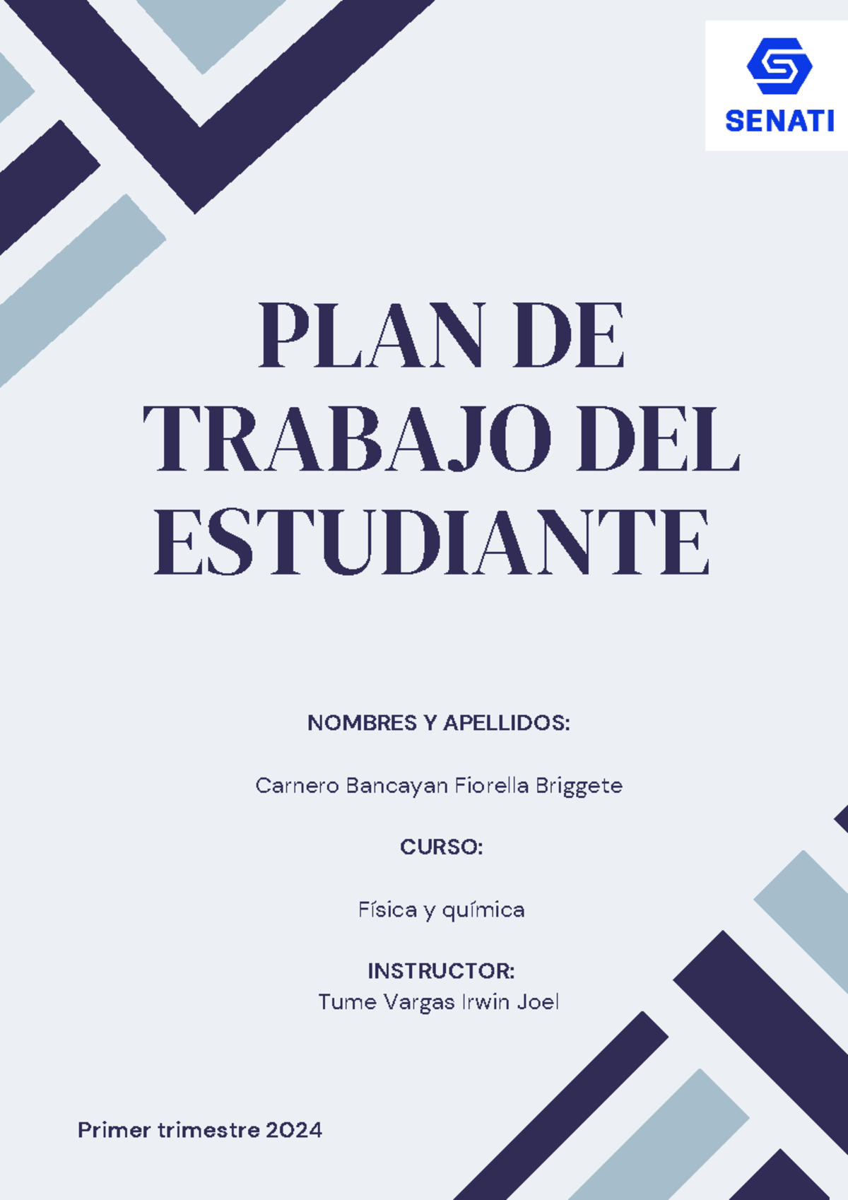 Ejercicios_semana11 - PLAN DE TRABAJO DEL ESTUDIANTE NOMBRES Y APELLIDOS: Carnero Bancayan ...