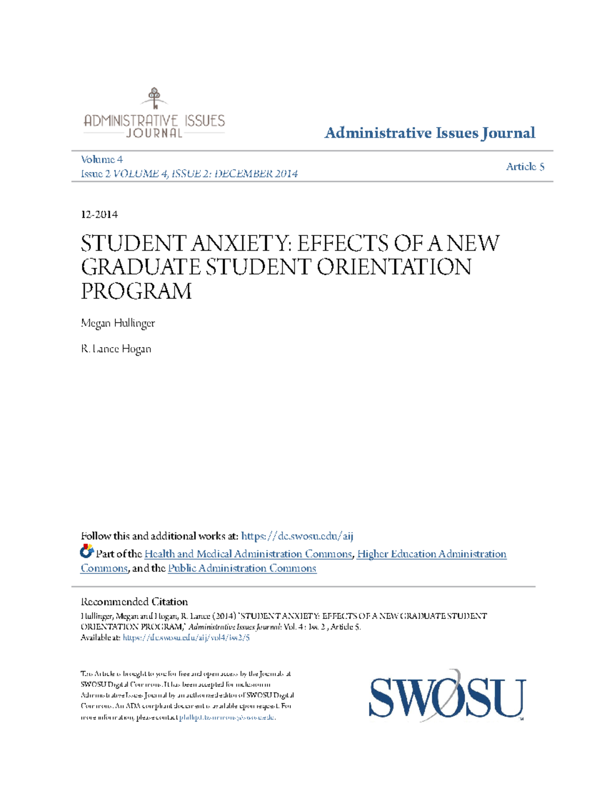 Administrative Issues Journal - Administrative Issues Journal Volume 4 ...