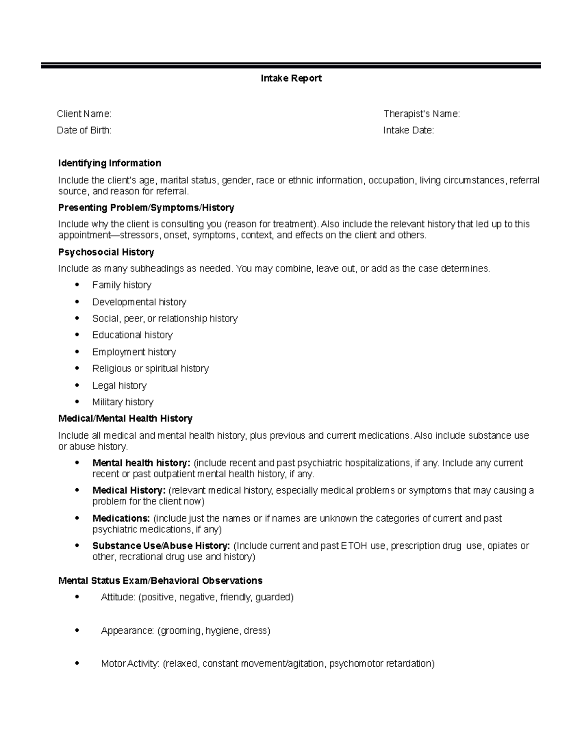 Biopsychosocial format example - PYCL 0608 - NSU - Studocu