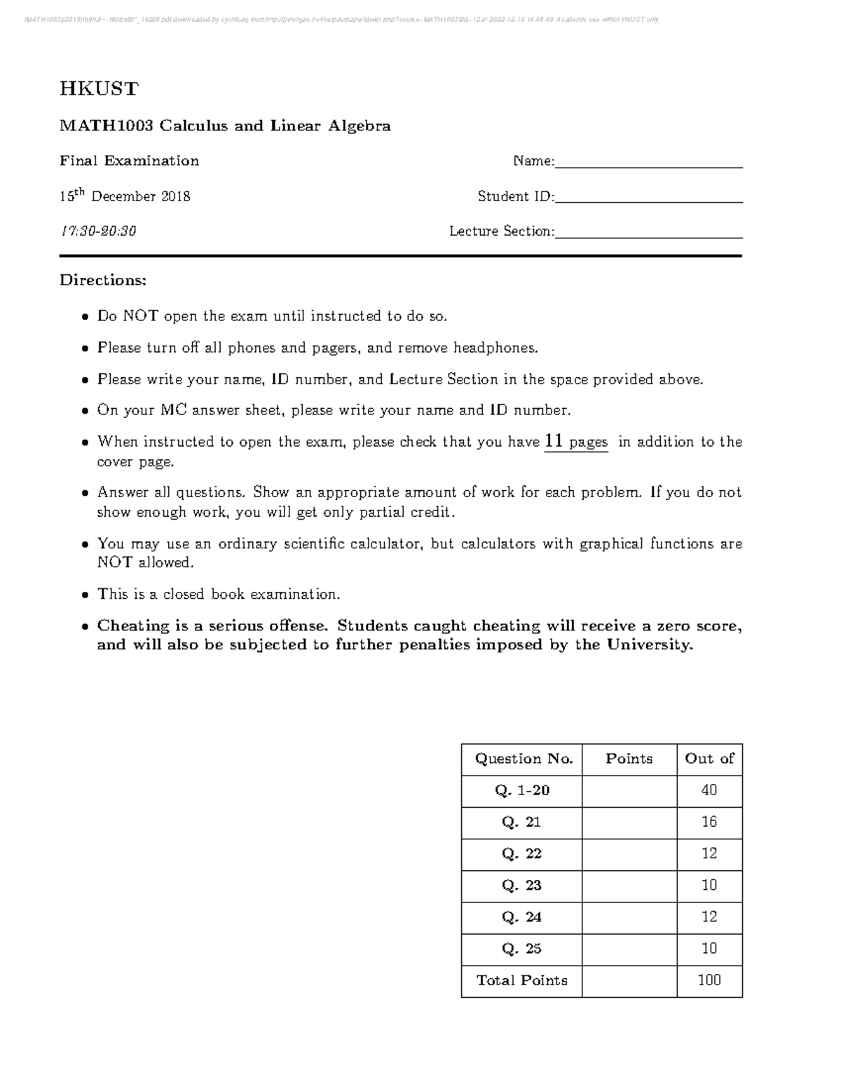 (MATH1003)[2019 ](f)final =f8bizrdb^ 16220 - HKUST MATH1003 Calculus ...