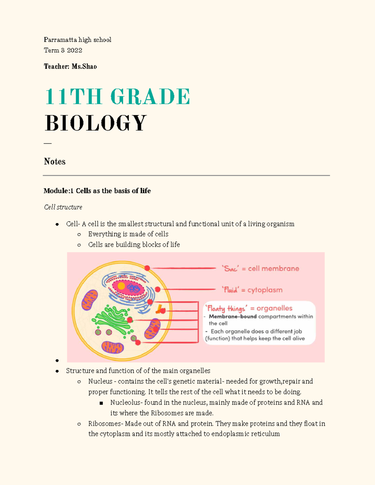 Year 11 biology notes for module 12 and 3 by prashita gupta 632686233 ...