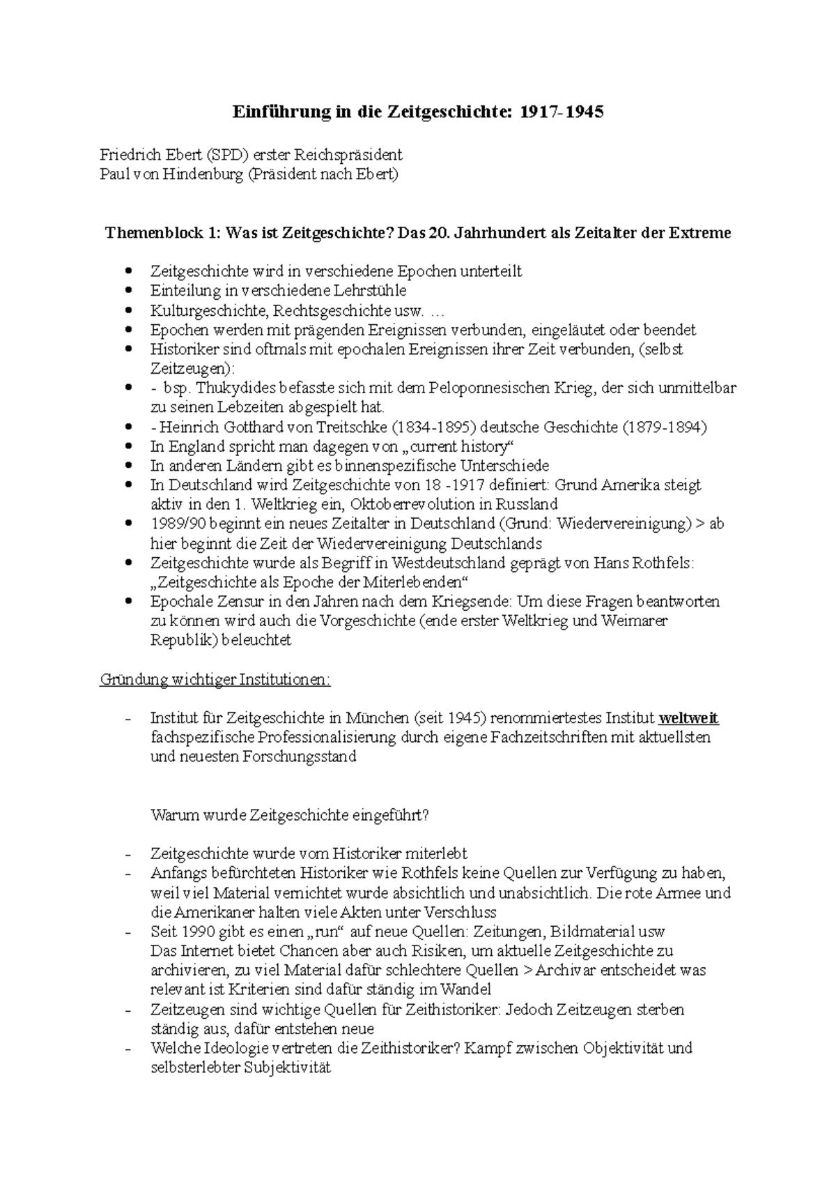 Einführung in die Zeitgeschichte - Einführung in die Zeitgeschichte ...