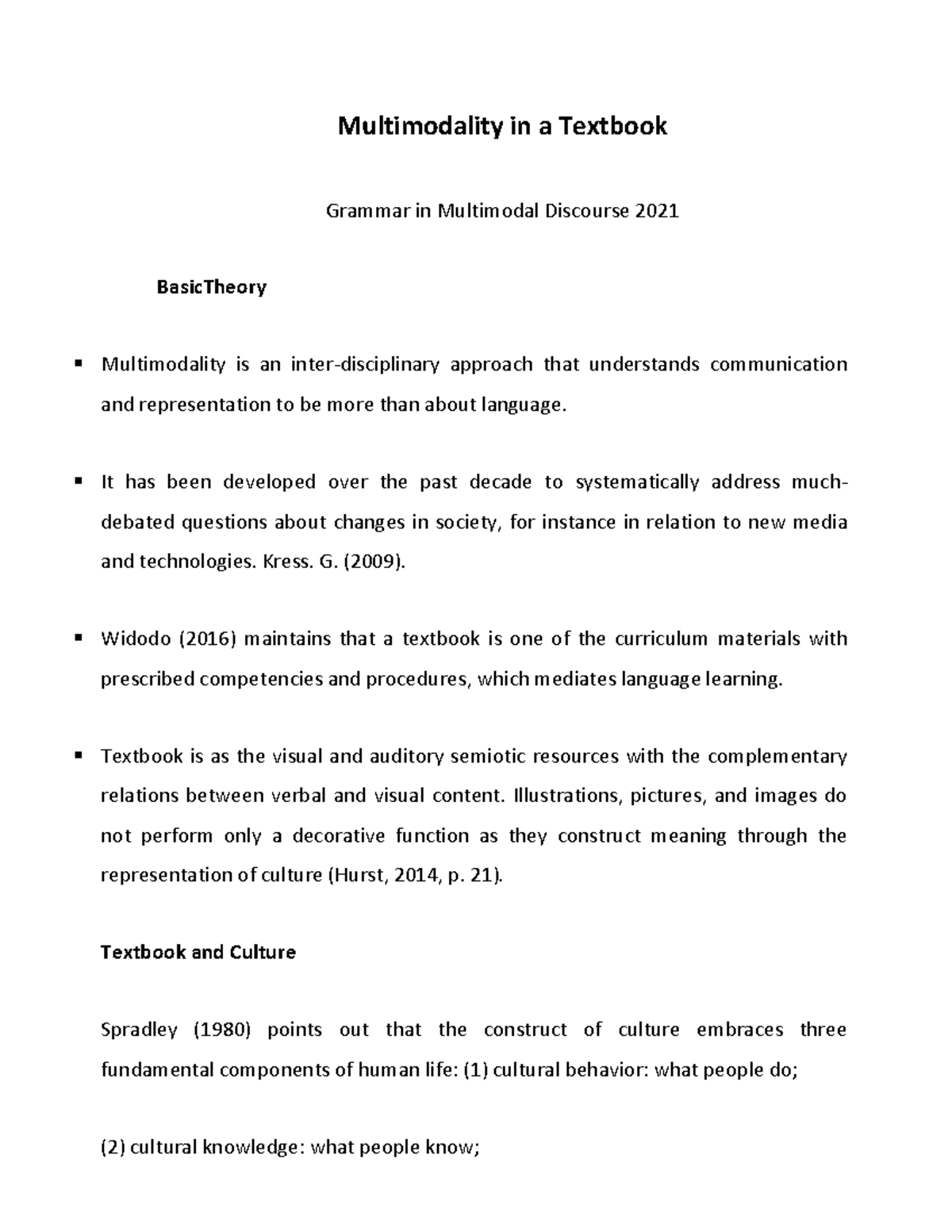 Multimodality In A Textbook Multimodality In A Textbook Grammar In Multimodal Discourse 2021