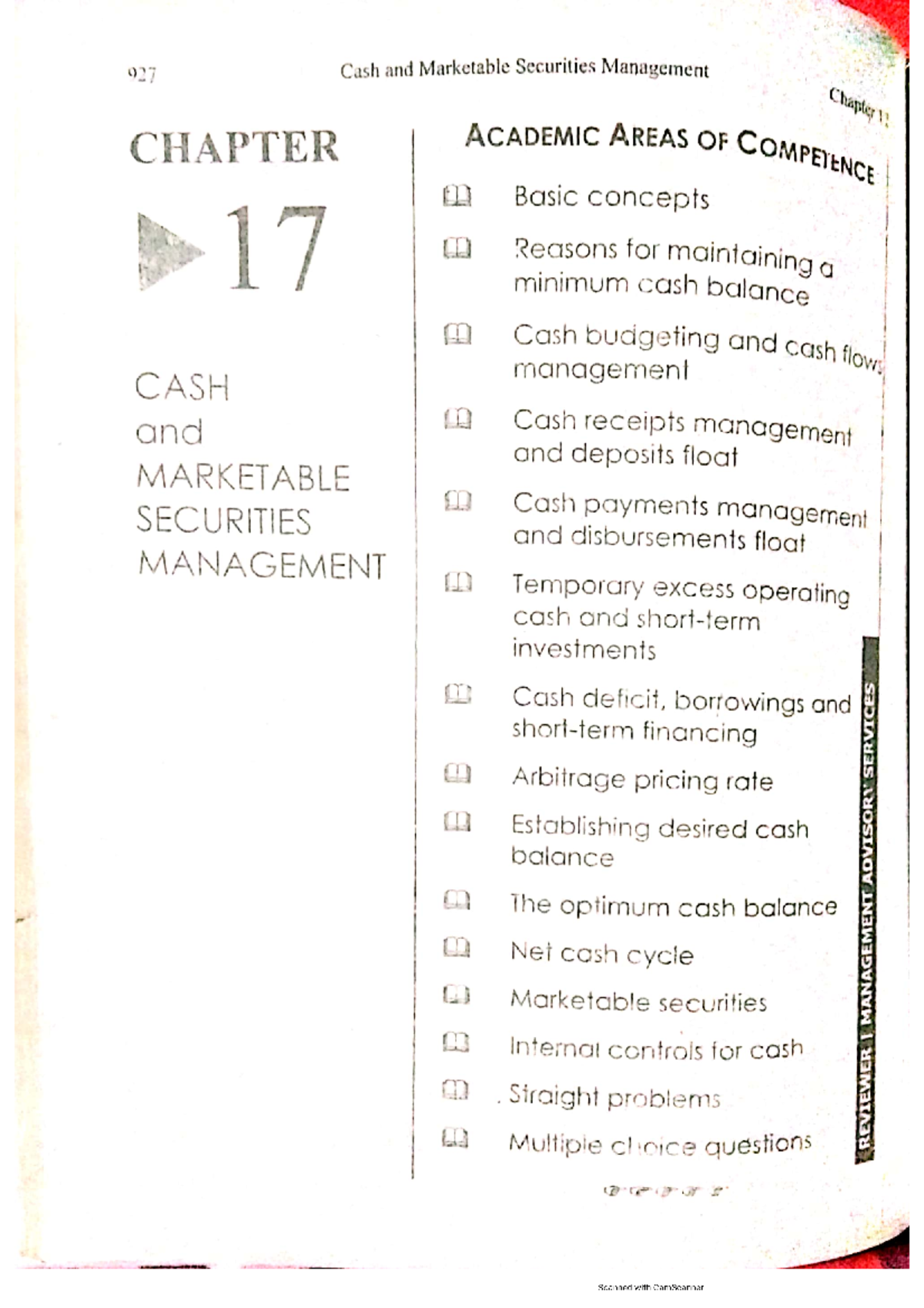 Working Capital Management Book Chapters - Accounting - UC - Studocu