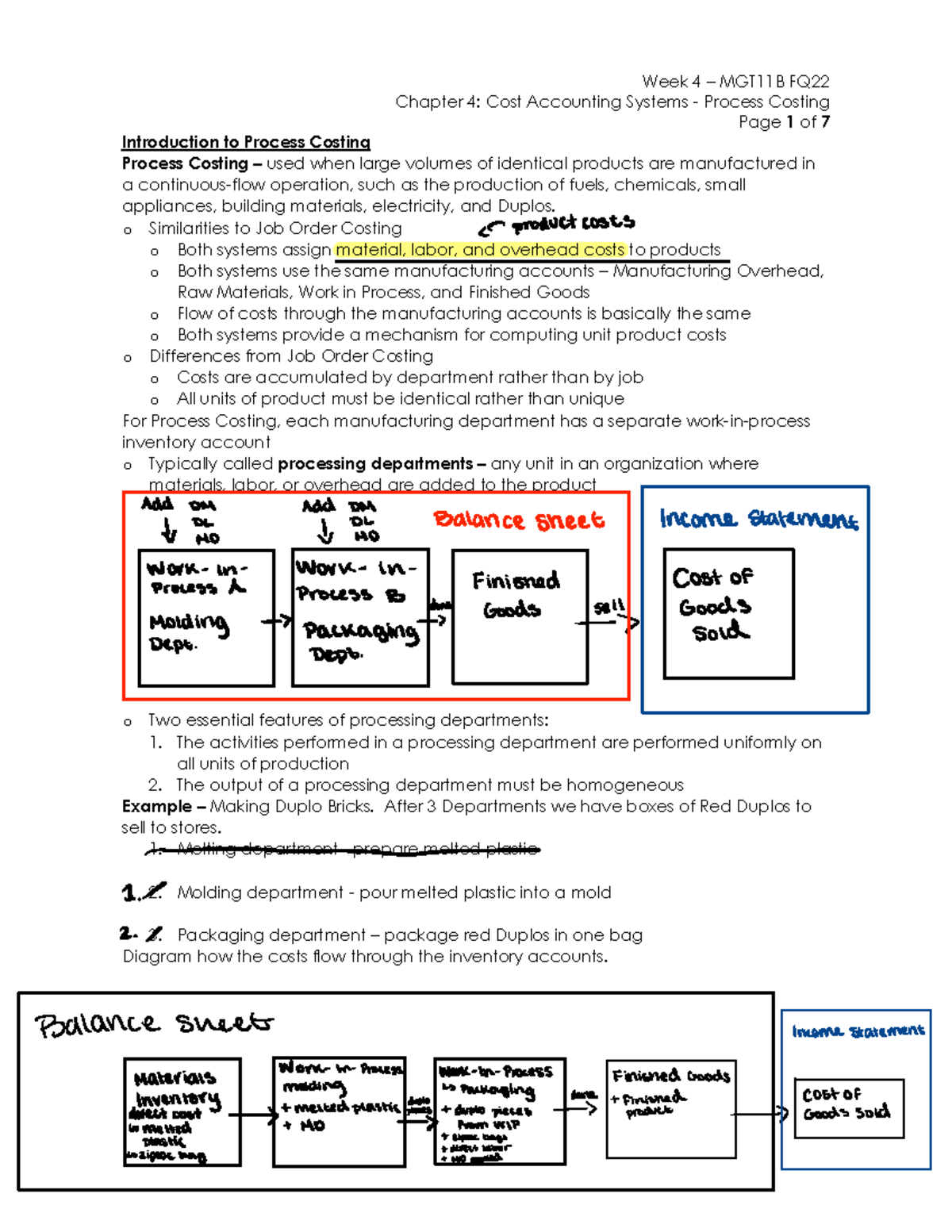 MGT 11b week 4 - in detail outline notes from lecture week 4 - Chapter ...