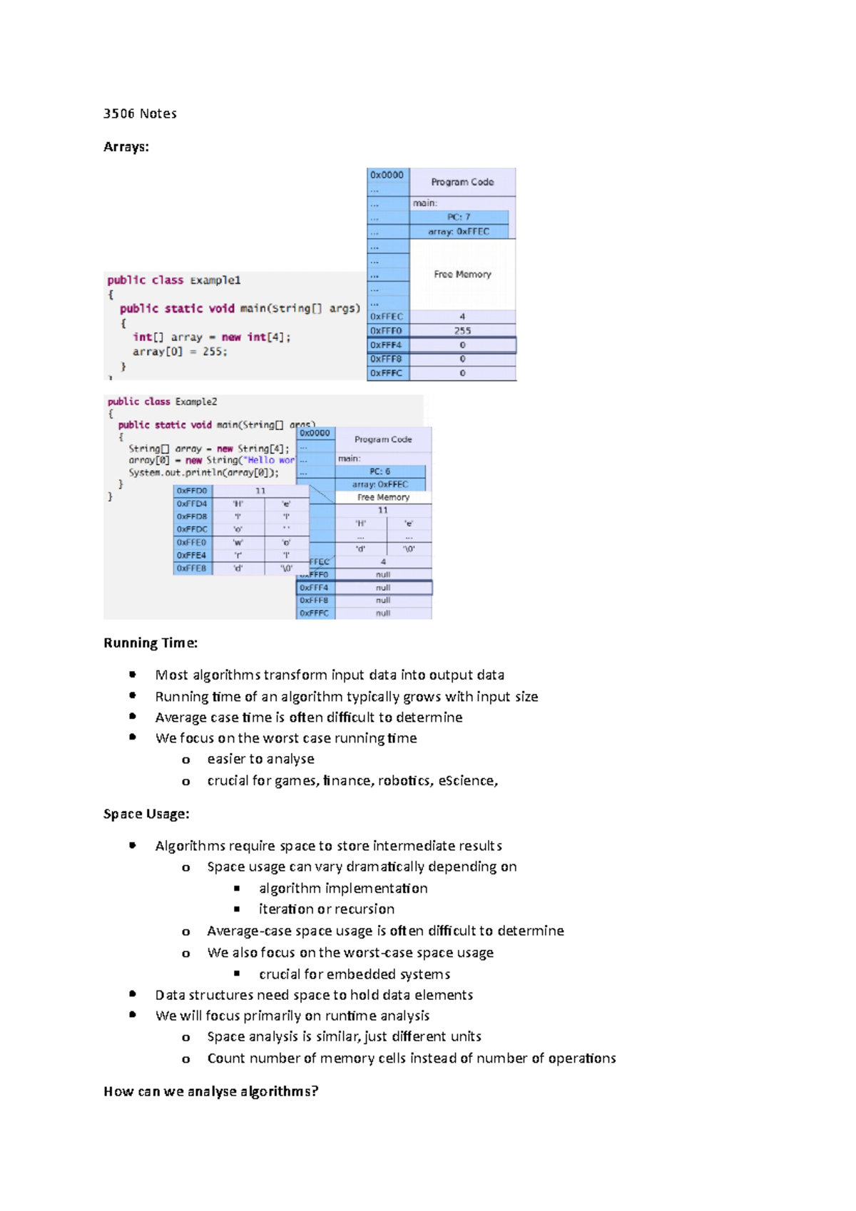 3506 Notes - All the important parts of the lectures. - 3506 Notes ...