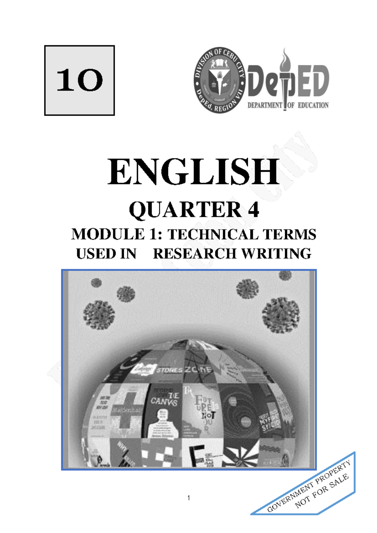 1 Q4 English - ENGLISH QUARTER 4 MODULE 1: TECHNICAL TERMS ####### USED ...
