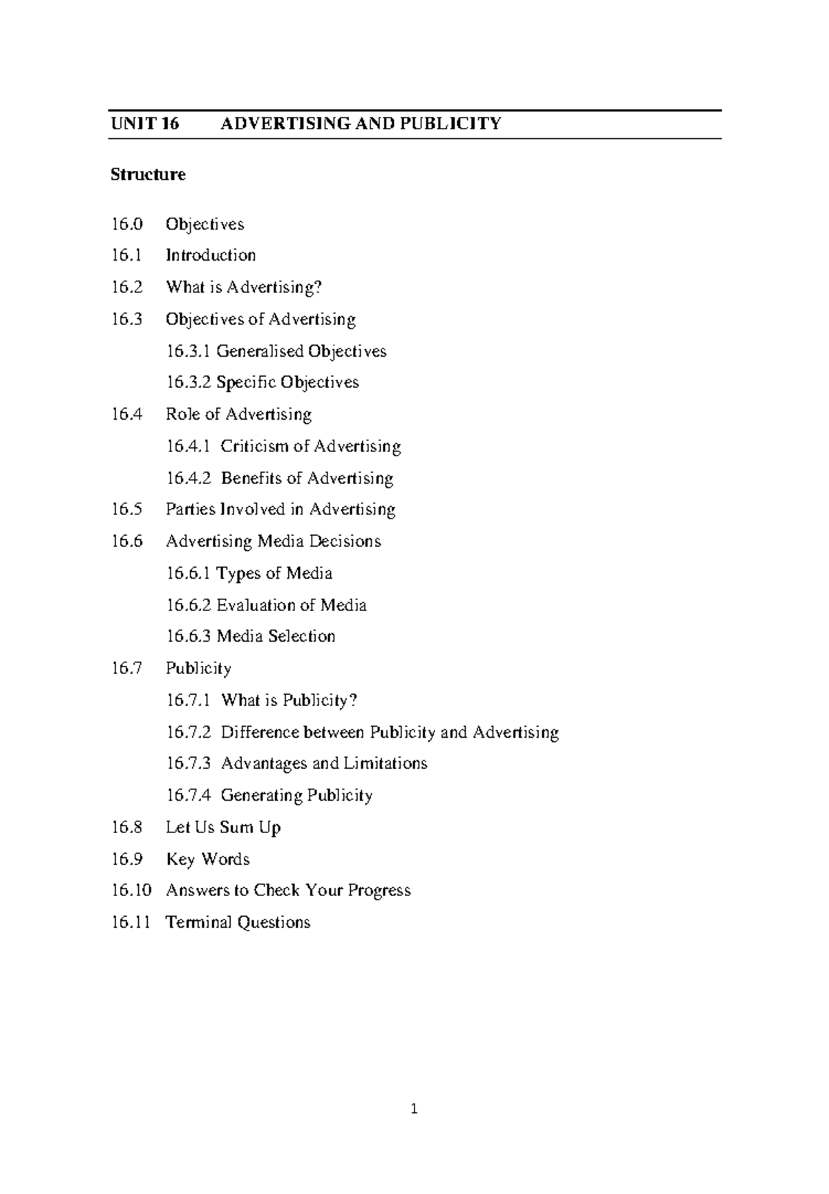 Dvertising AND Publicity - UNIT 16 ADVERTISING AND PUBLICITY Structure ...