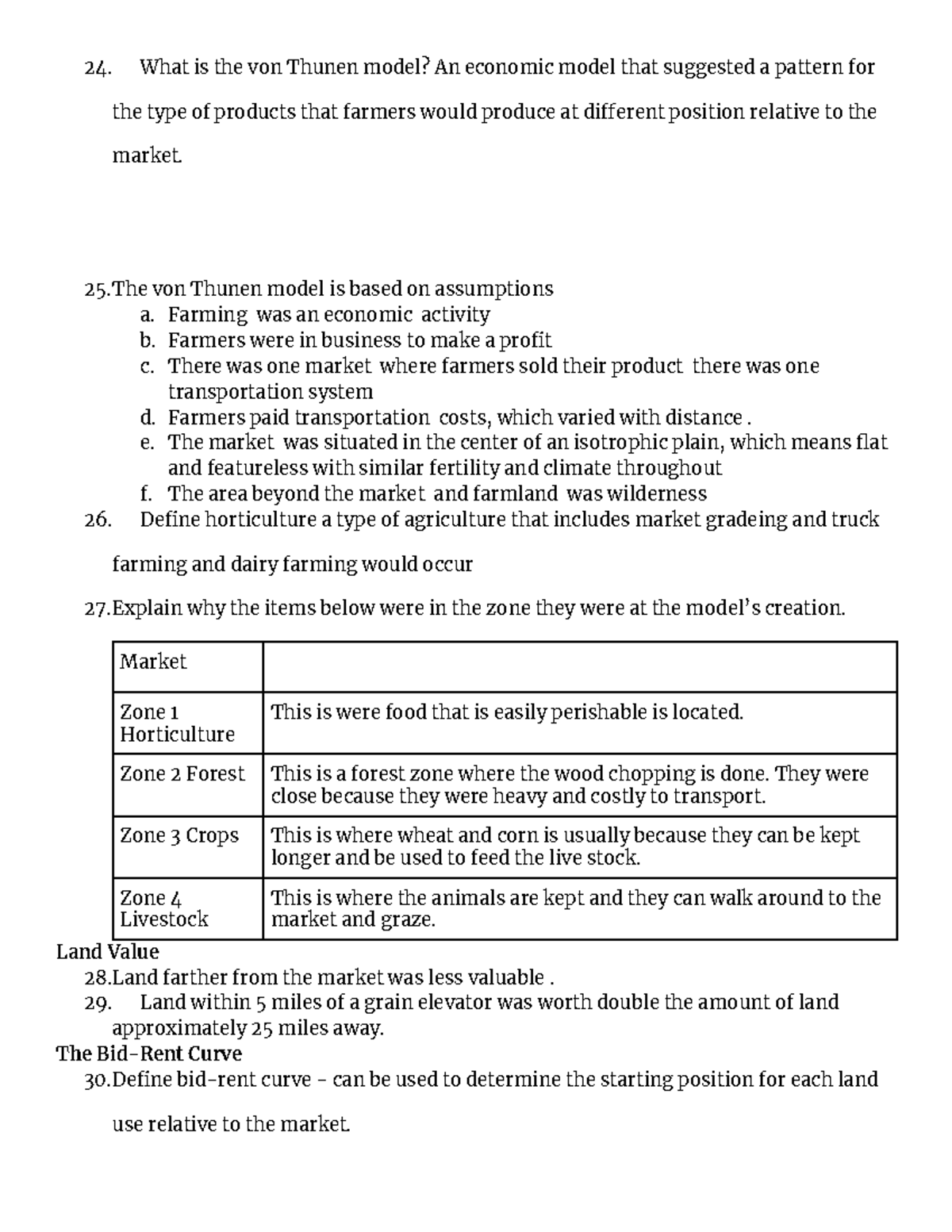 Amsco Unit 5 - Ch 13 Reading Guide -Spatial Arrangment of Agriculture ...