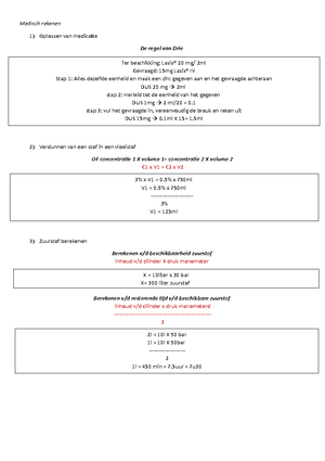 Medisch rekenen - .. Voorbeeld: - In voorraad Hydergine 1 mg/dl: dit ...